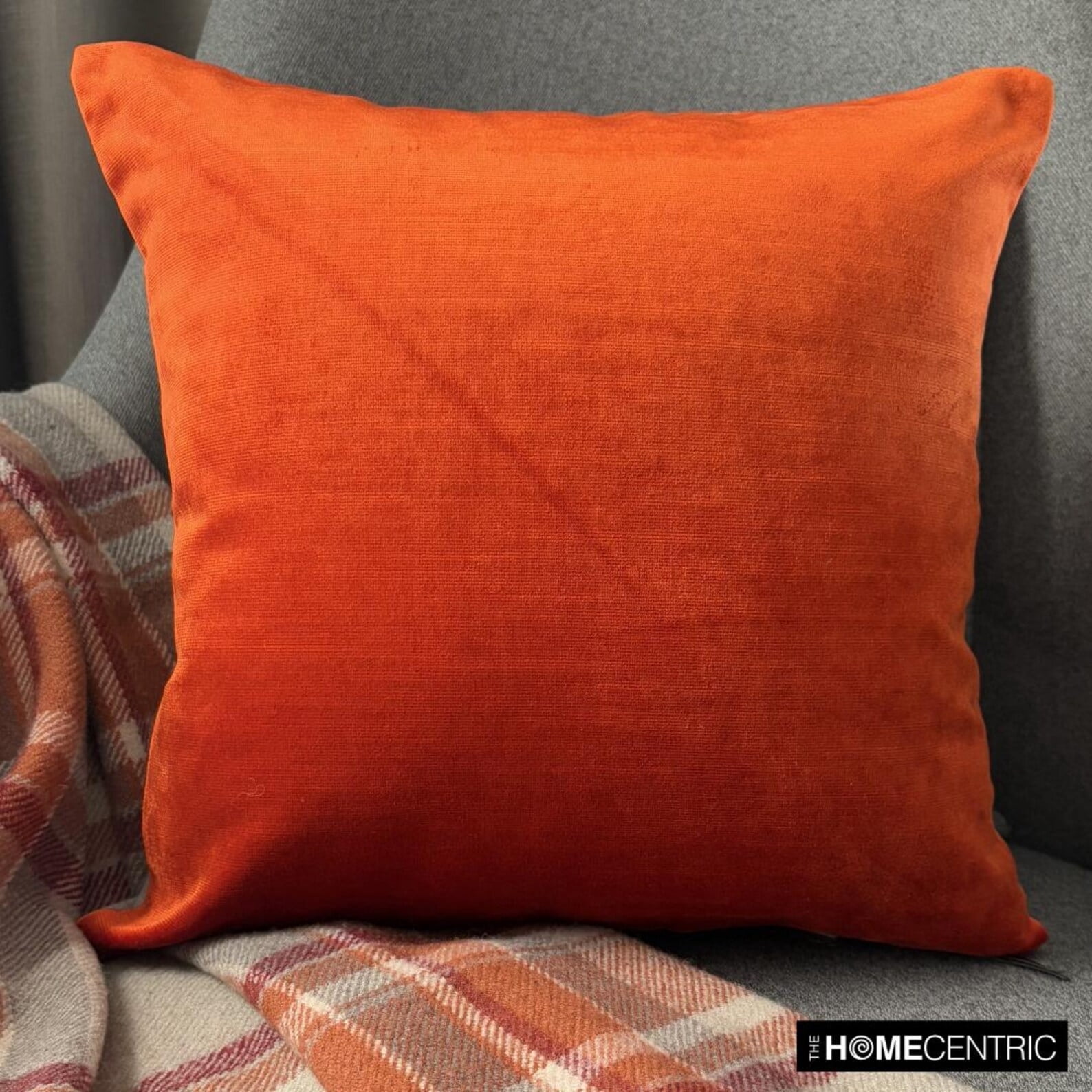 The HomeCentric Decorative Orange Pack of 2, 26x26 inch (65x65 cm) Euro ...