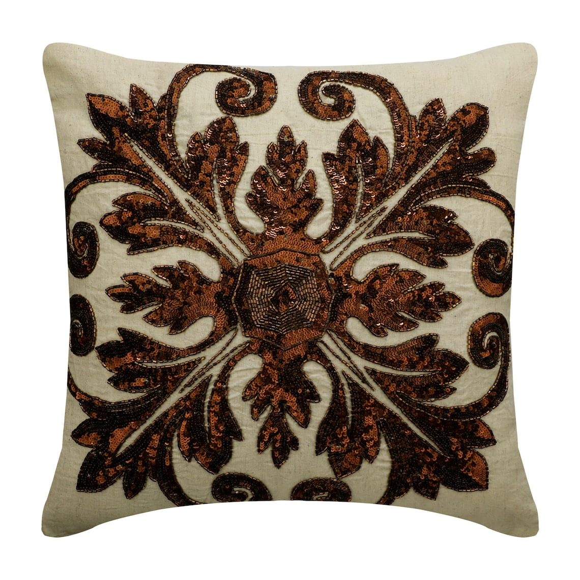 The HomeCentric Decorative Pillow Cover, Copper Pack of 2, 26x26 inch ...