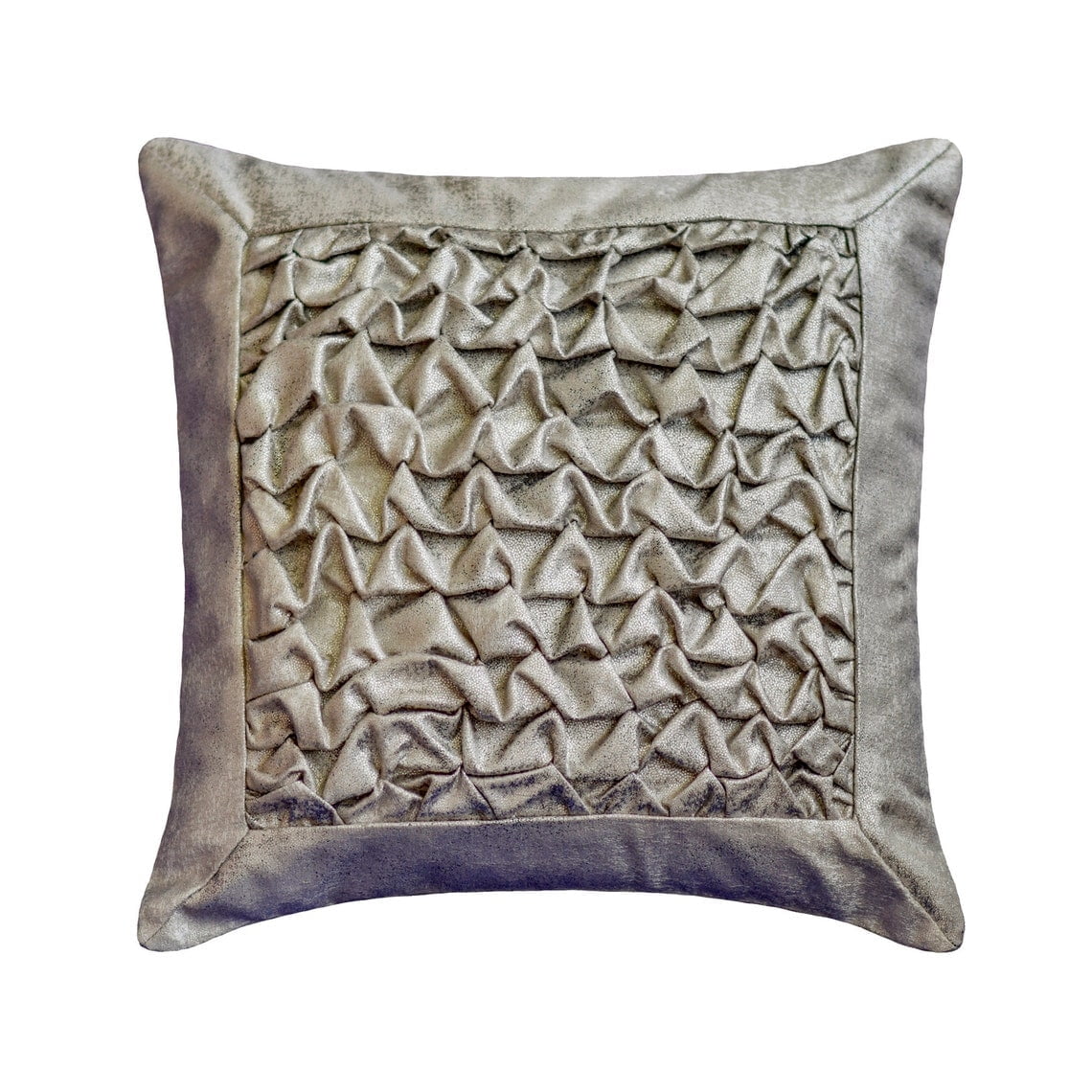 The HomeCentric Decorative Silver Pack of 2, 26x26 inch (65x65 cm) Euro ...