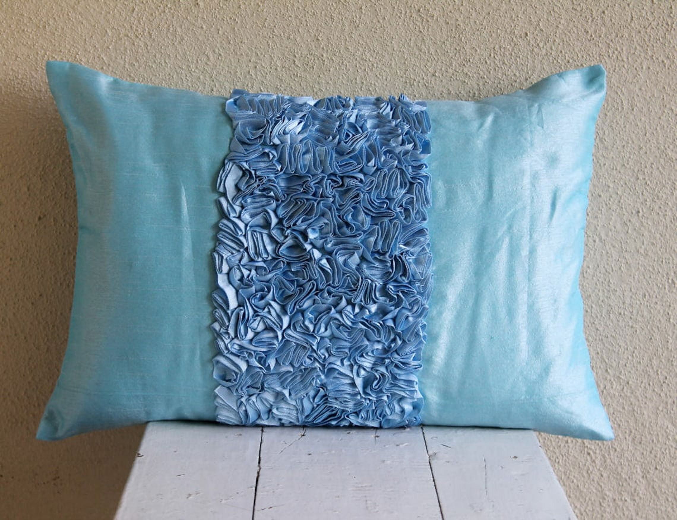 The HomeCentric Lumbar Pillow Covers Sky Blue Pack of 2, 12"x18" (30x45 ...