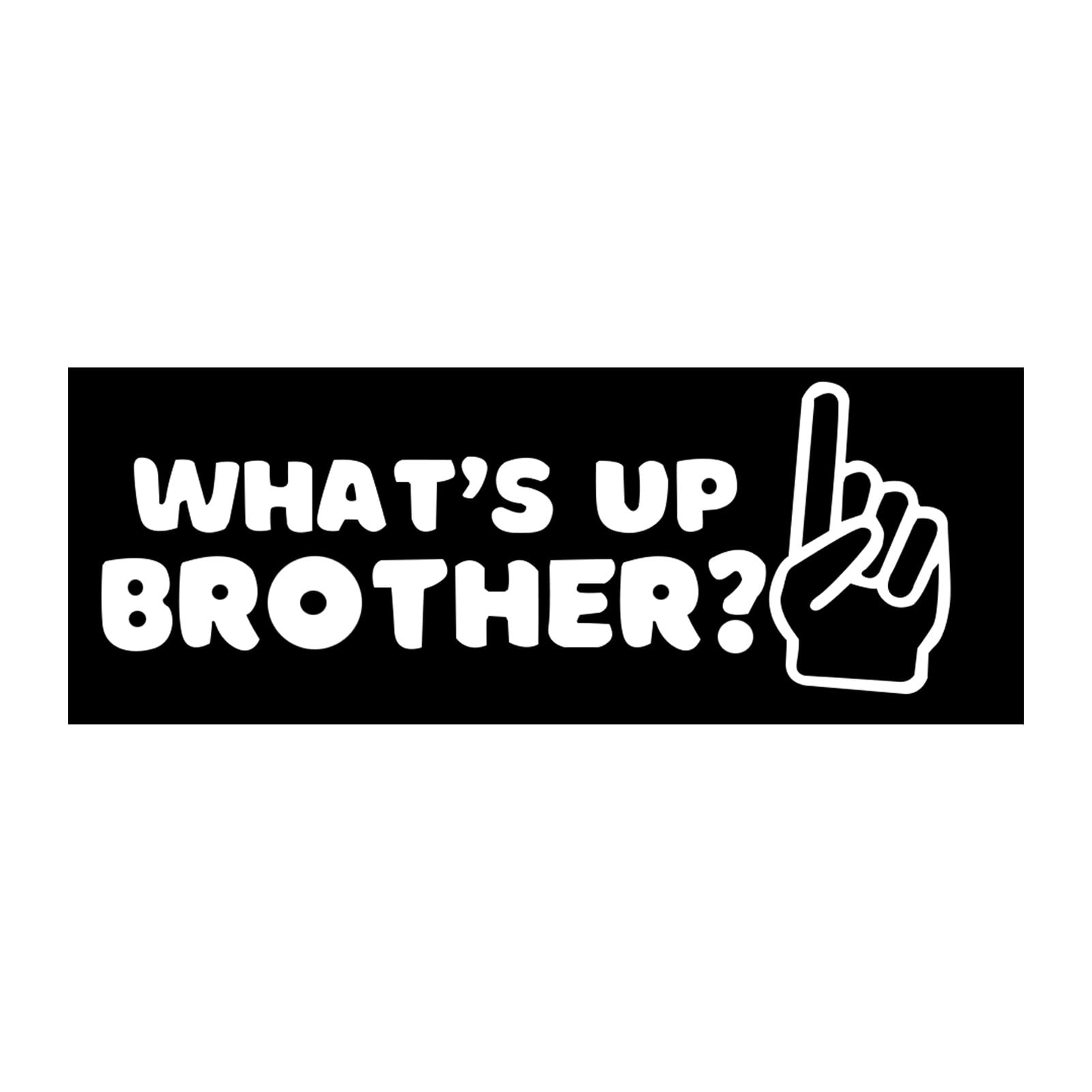 HomeCozy 1/3 Pcs What's Up Brother Bumper Sticker Funny Sketch Vinyl ...