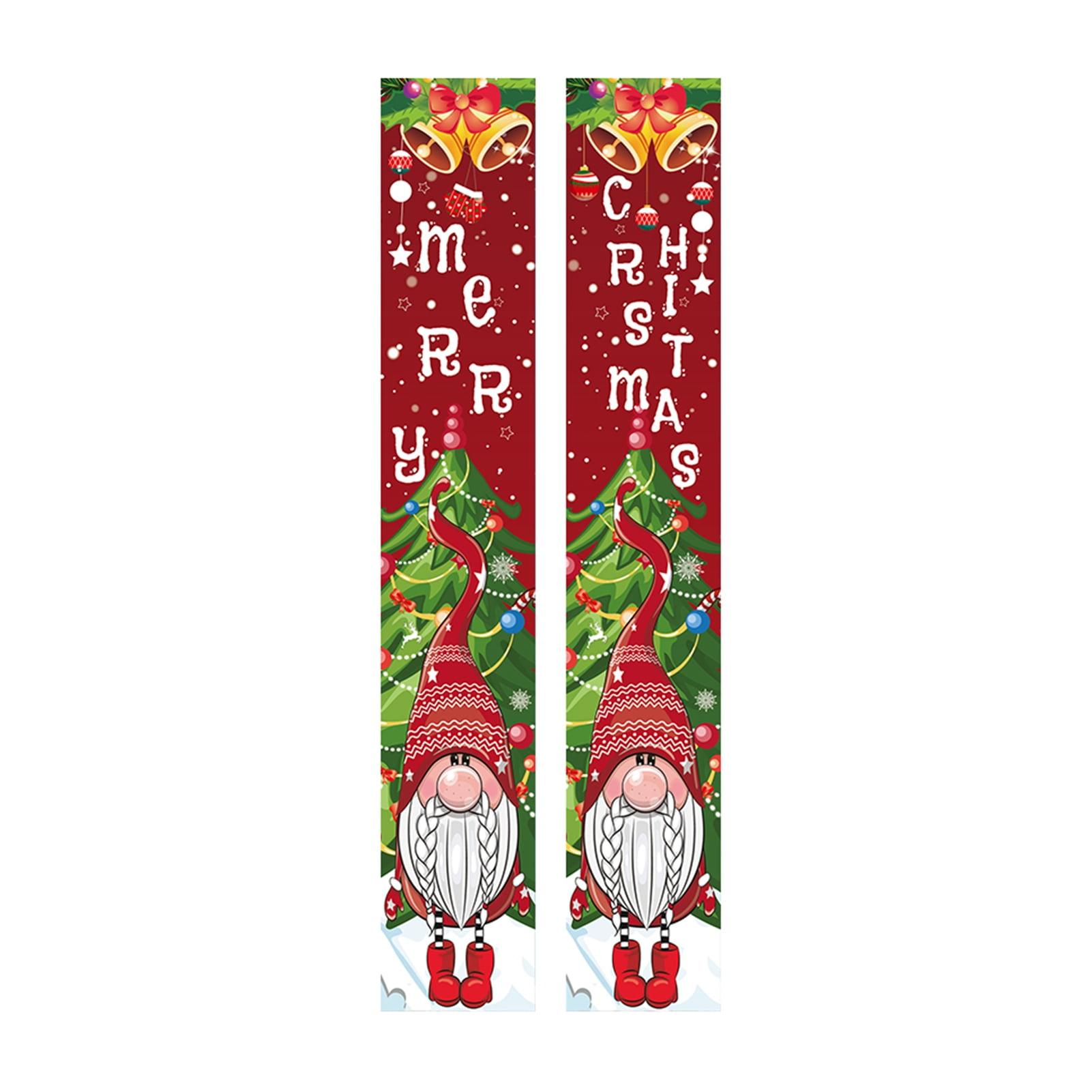HomeCozy 1 Pair Door Banner Eye-catching Waterproof Oxford Cloth Xmas ...