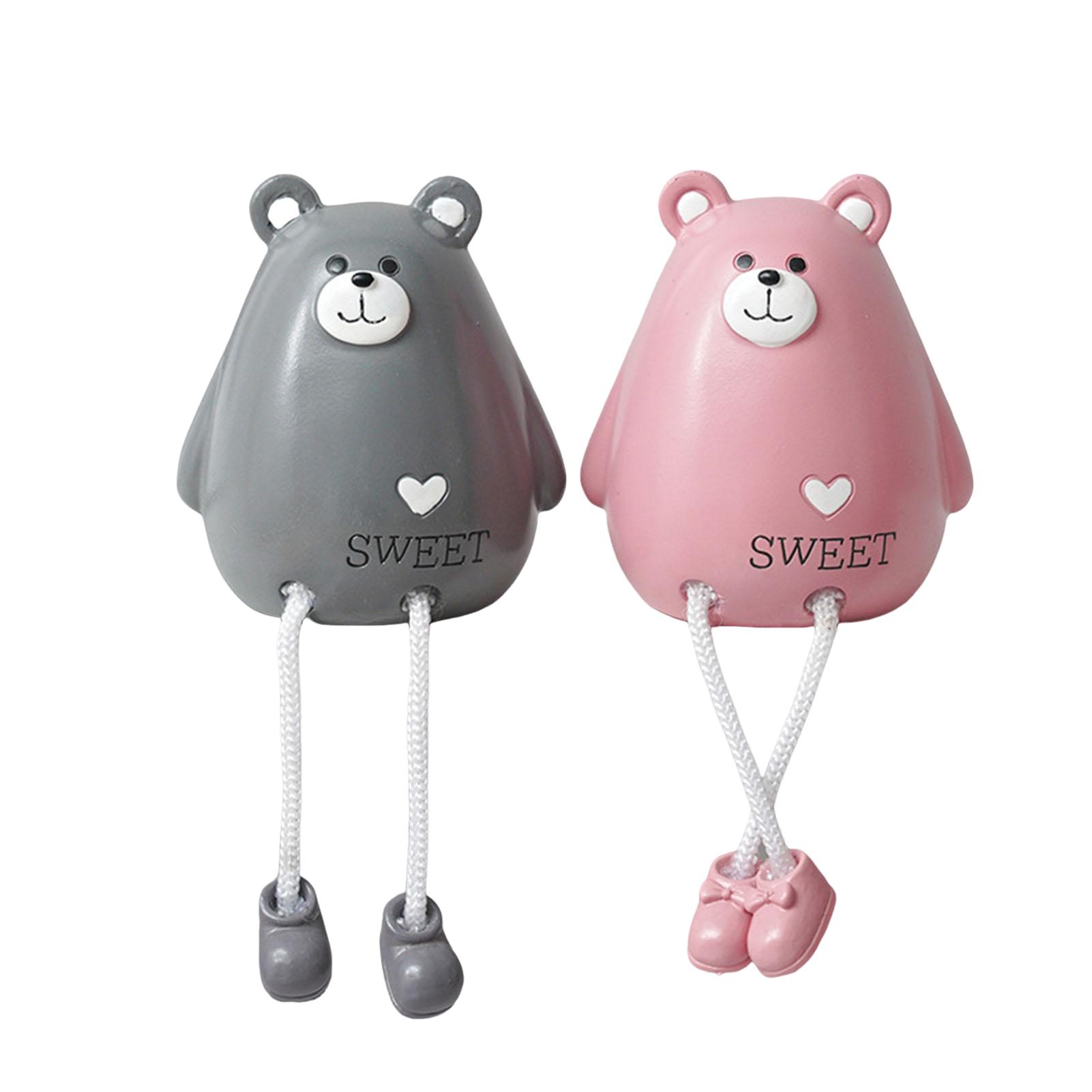 HomeCozy 1 Pair Resin Animal Figurines Tabletop Decor Animal Statues ...