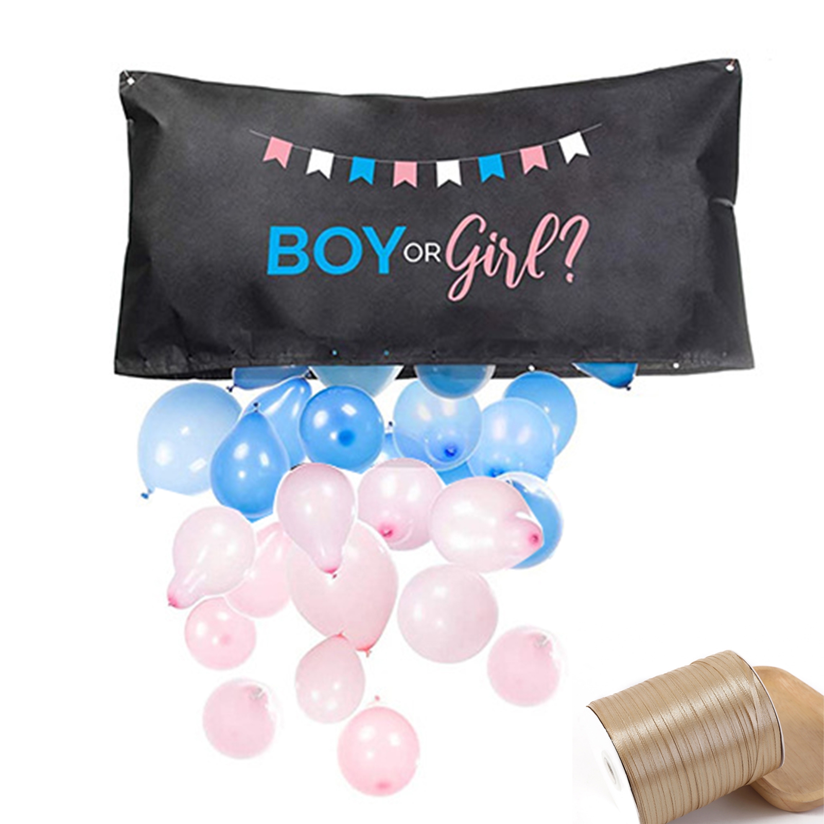 HomeCozy 1 Set Gender Reveal Balloon Decorative Foldable High ...