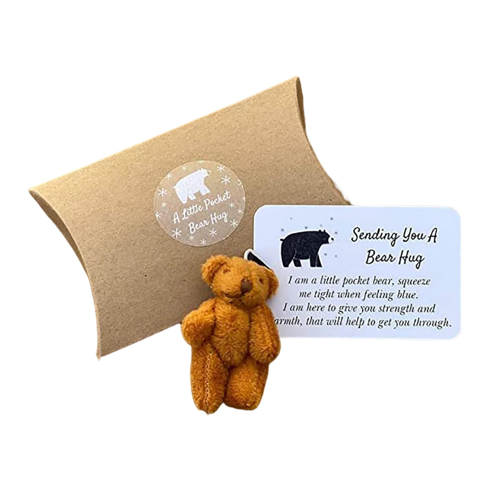 HomeCozy 1 Set Pocket Bear Plush Toy Solid Color Fluffy Stuffed Cartoon ...