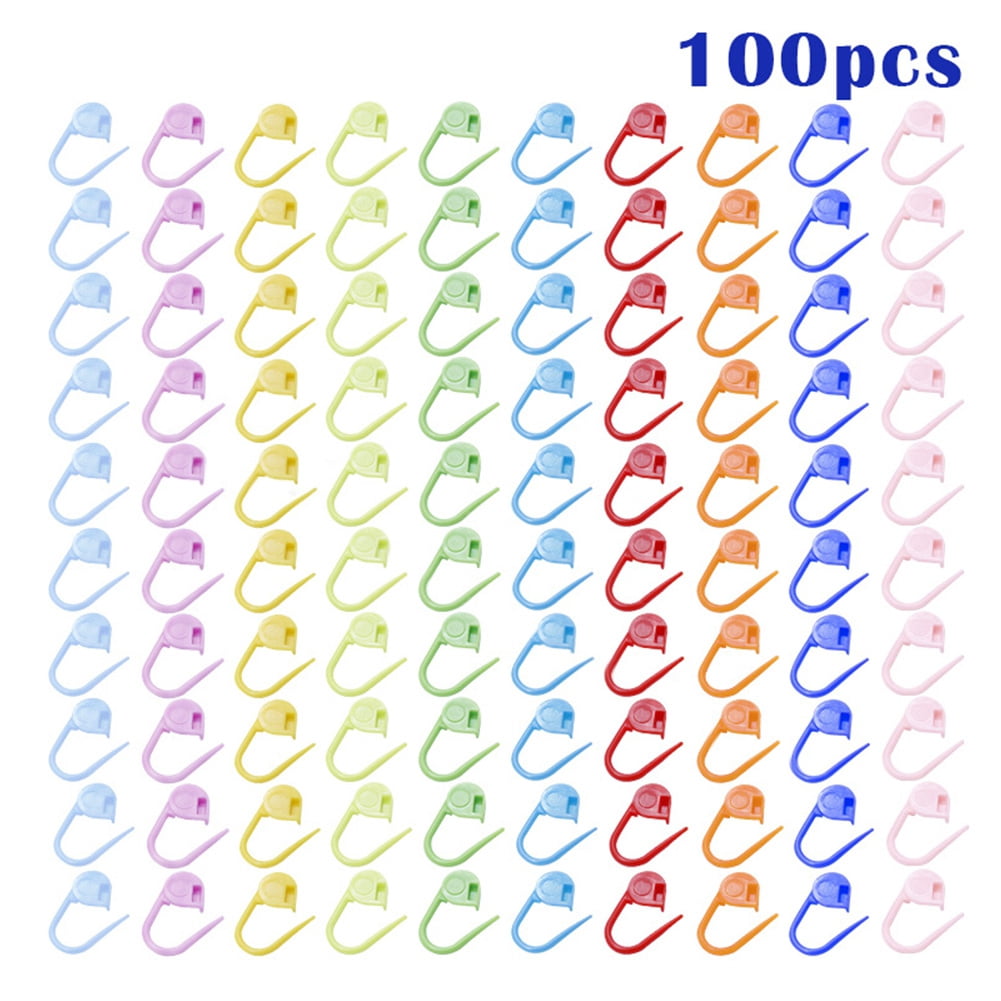 HomeCozy 100Pcs Knitting Crochet Locking Stitch Needle Clip Marker ...