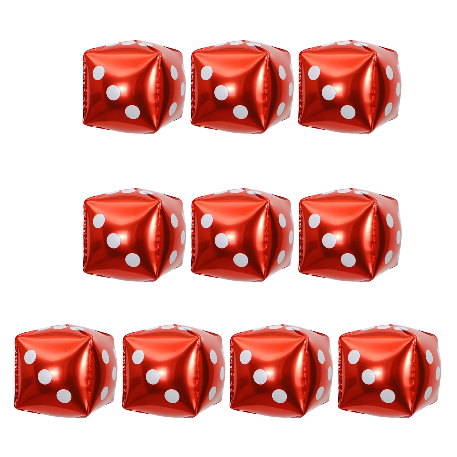 HomeCozy 10Pcs Funny Cube Dice Balloon Metallic Leakproof Thicker Baby ...