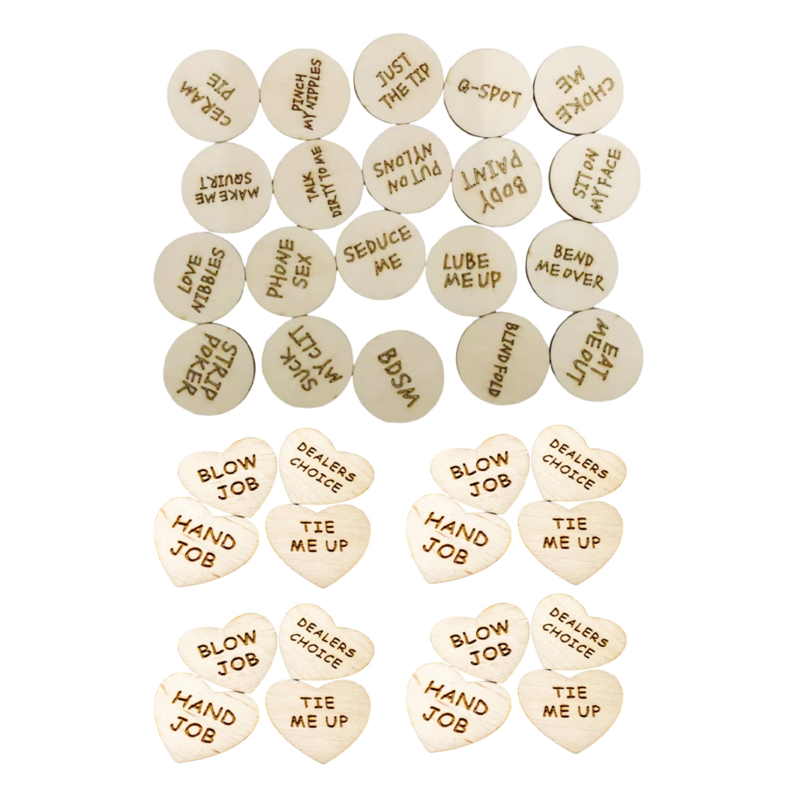 HomeCozy 20 Pcs/Set Tokens Unique Design Smooth Edge Round Heart Shape ...