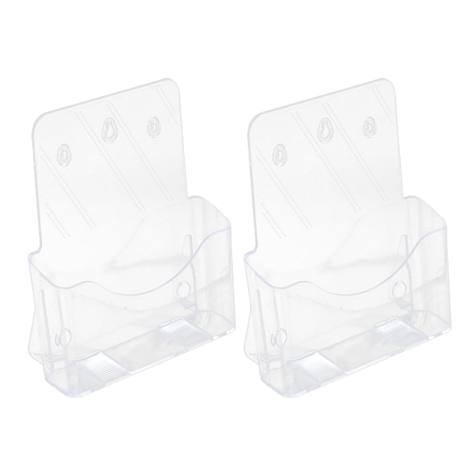 HomeCozy 2Pcs A4 Brochure Holder Single/Double Layers Clear Wall Mount ...