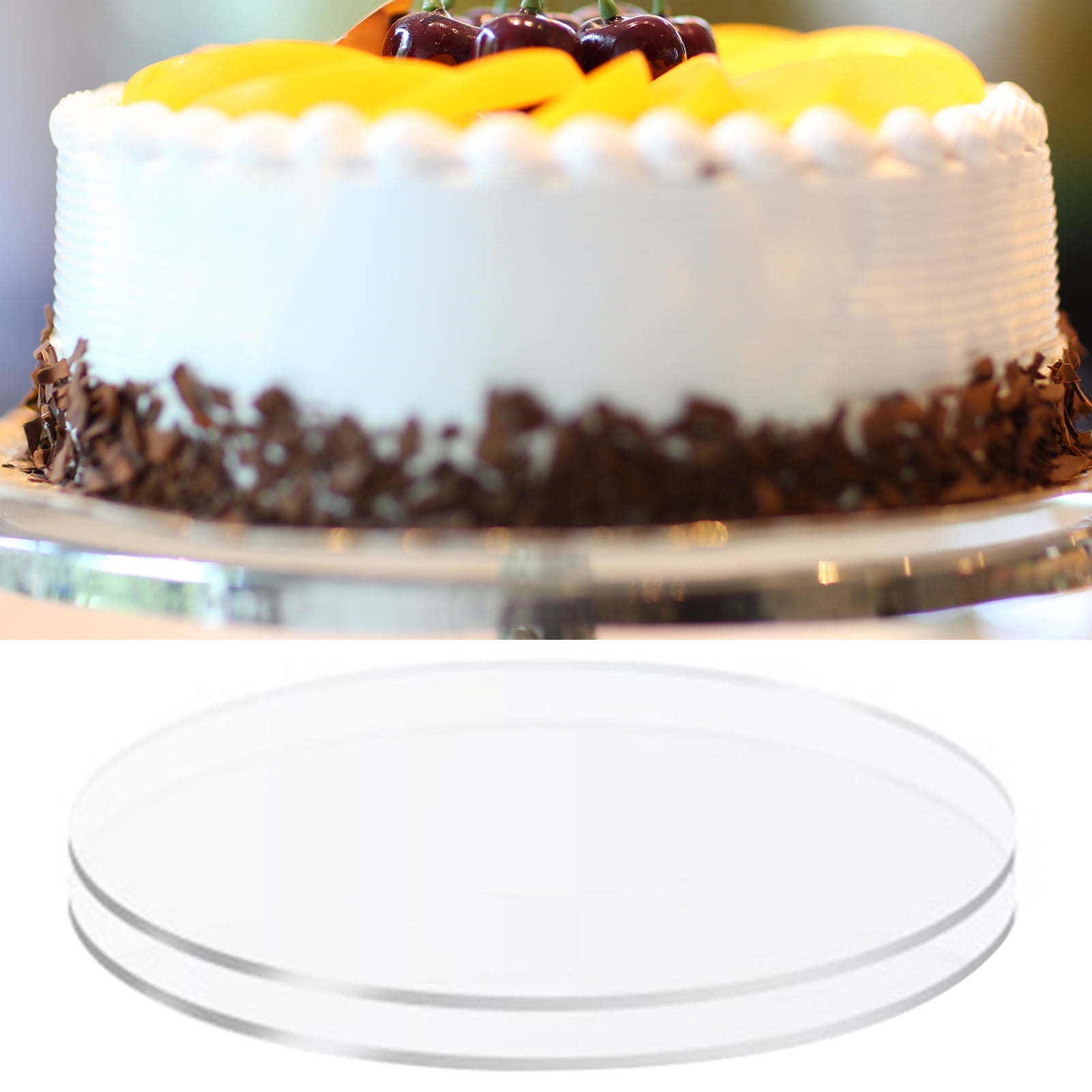 HomeCozy 2Pcs Acrylic Cake Plates Non-Sticky Durable Versatile ...