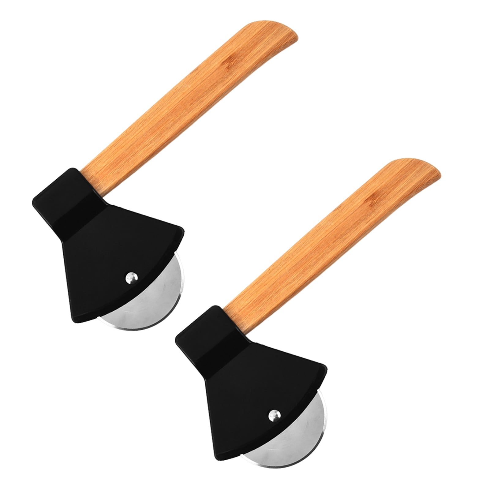 HomeCozy 2Pcs Pizza Cutter Wheel Stainless Steel Axes Shaped Pizza ...