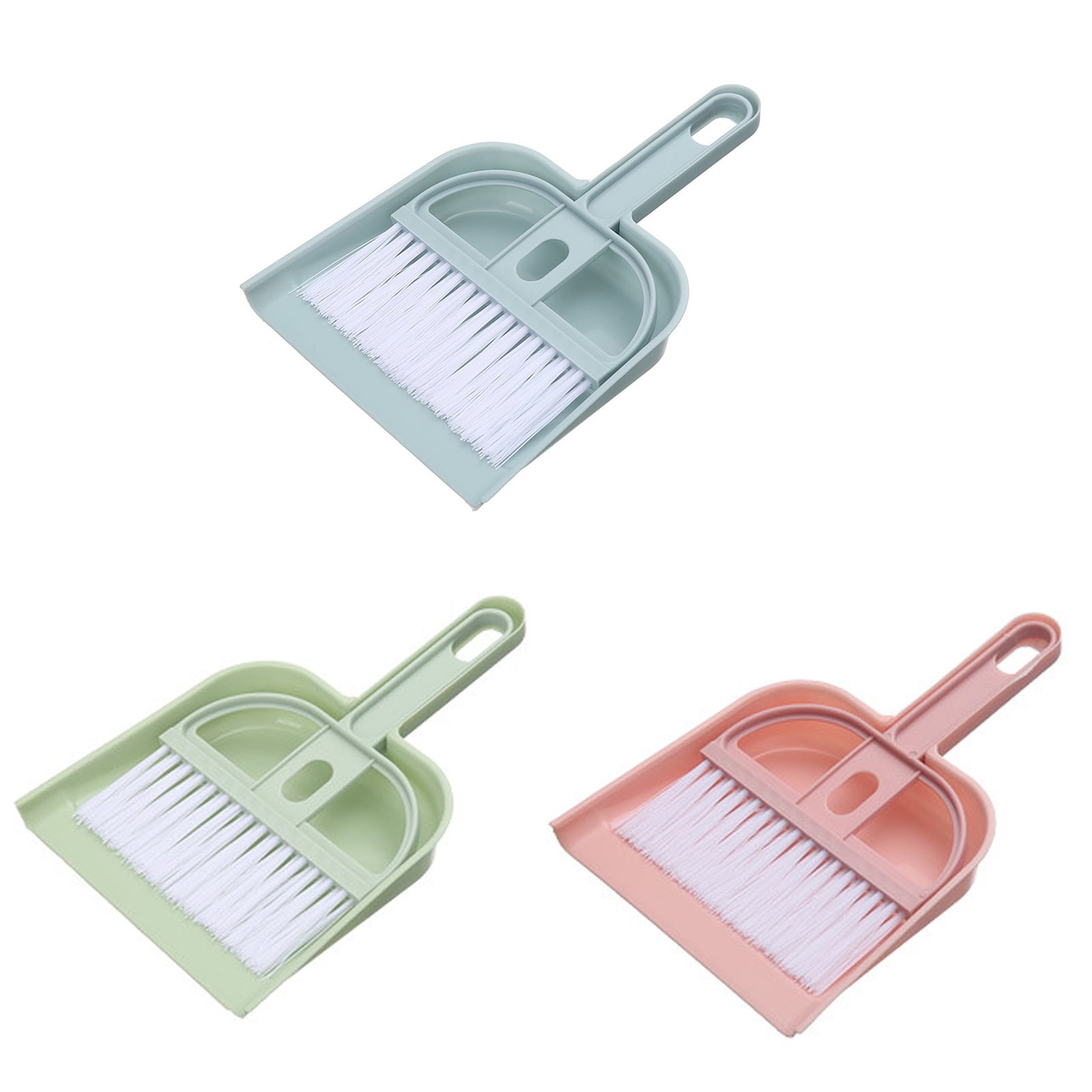 HomeCozy 2Pcs/Set Small Broom Dustpan Reusable Desktop Cleaning Compact ...
