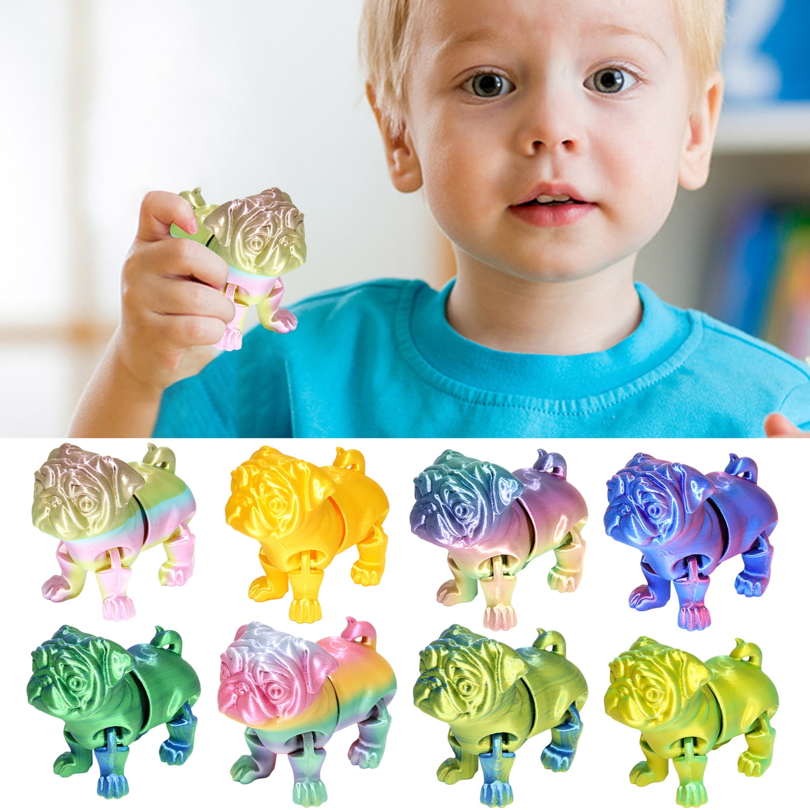 HomeCozy 3D Printed Dog Model Collectible Fidget Toy Puppy Ornament ...