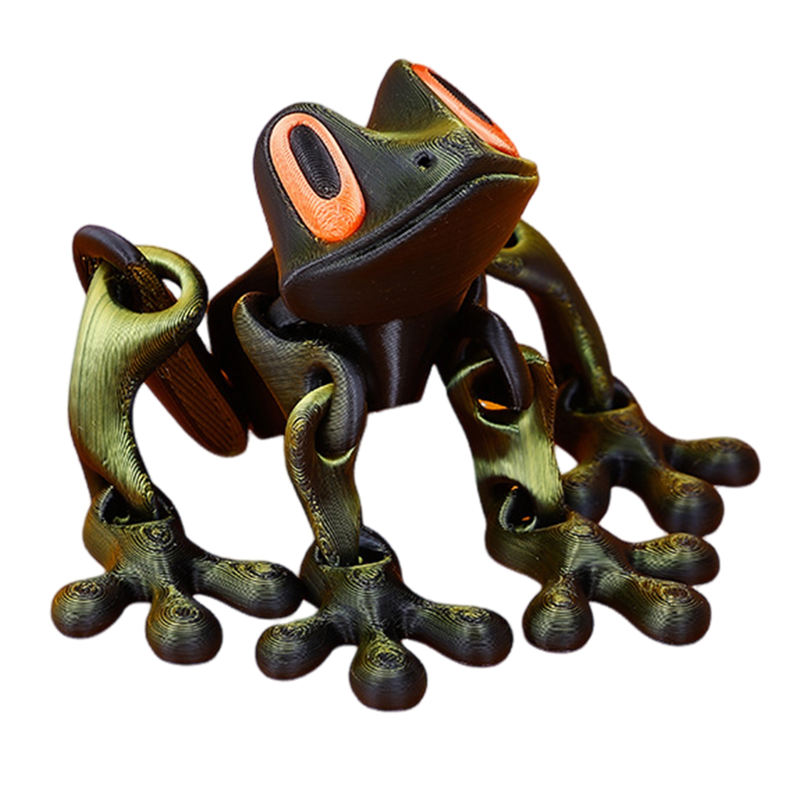 HomeCozy 3D Printed Frog Figurine Magnetic Movable Joints Frog Figure ...