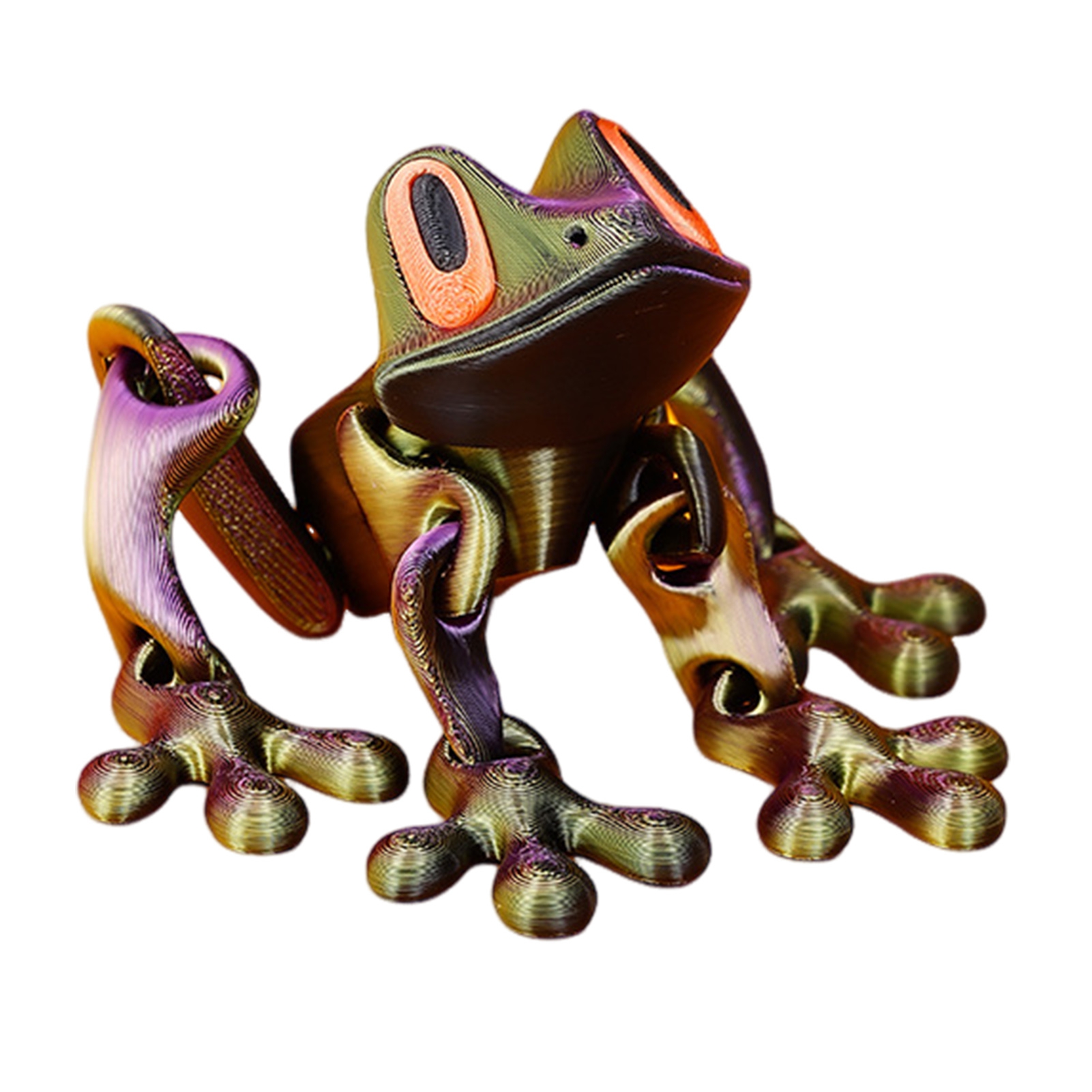 HomeCozy 3D Printed Frog Figurine Magnetic Movable Joints Frog Figure ...