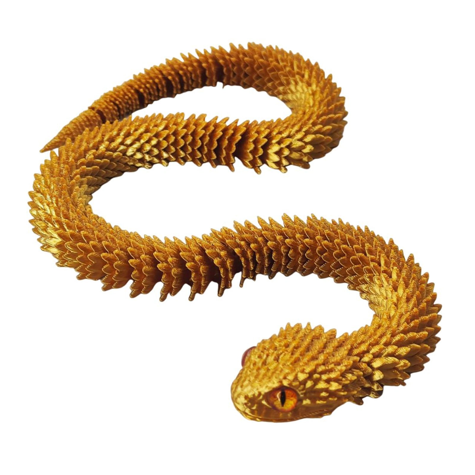 HomeCozy 3D Printed Snake Toy Articulated Viper Figurine Fidget Snake ...