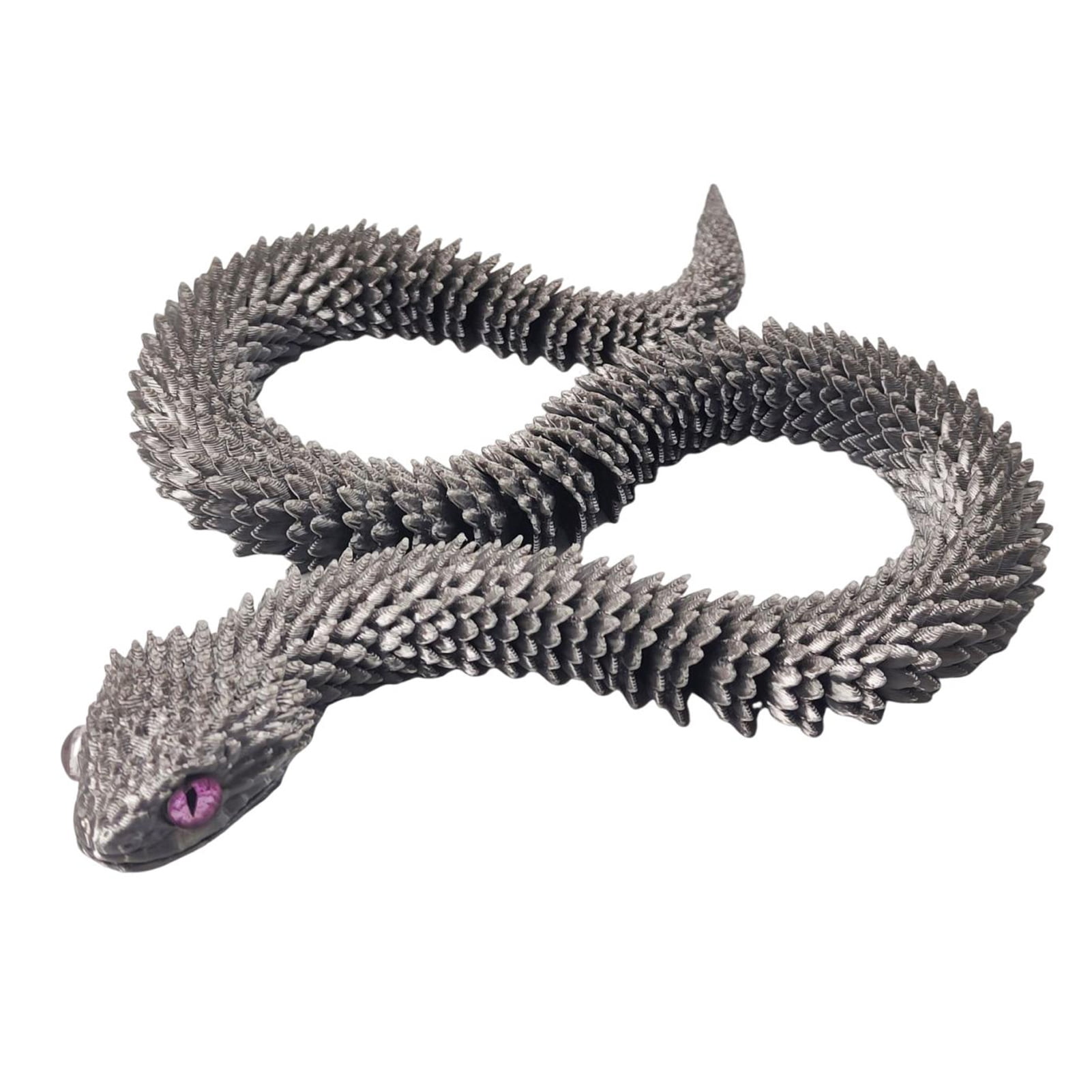 HomeCozy 3D Printed Snake Toy Articulated Viper Figurine Fidget Snake ...