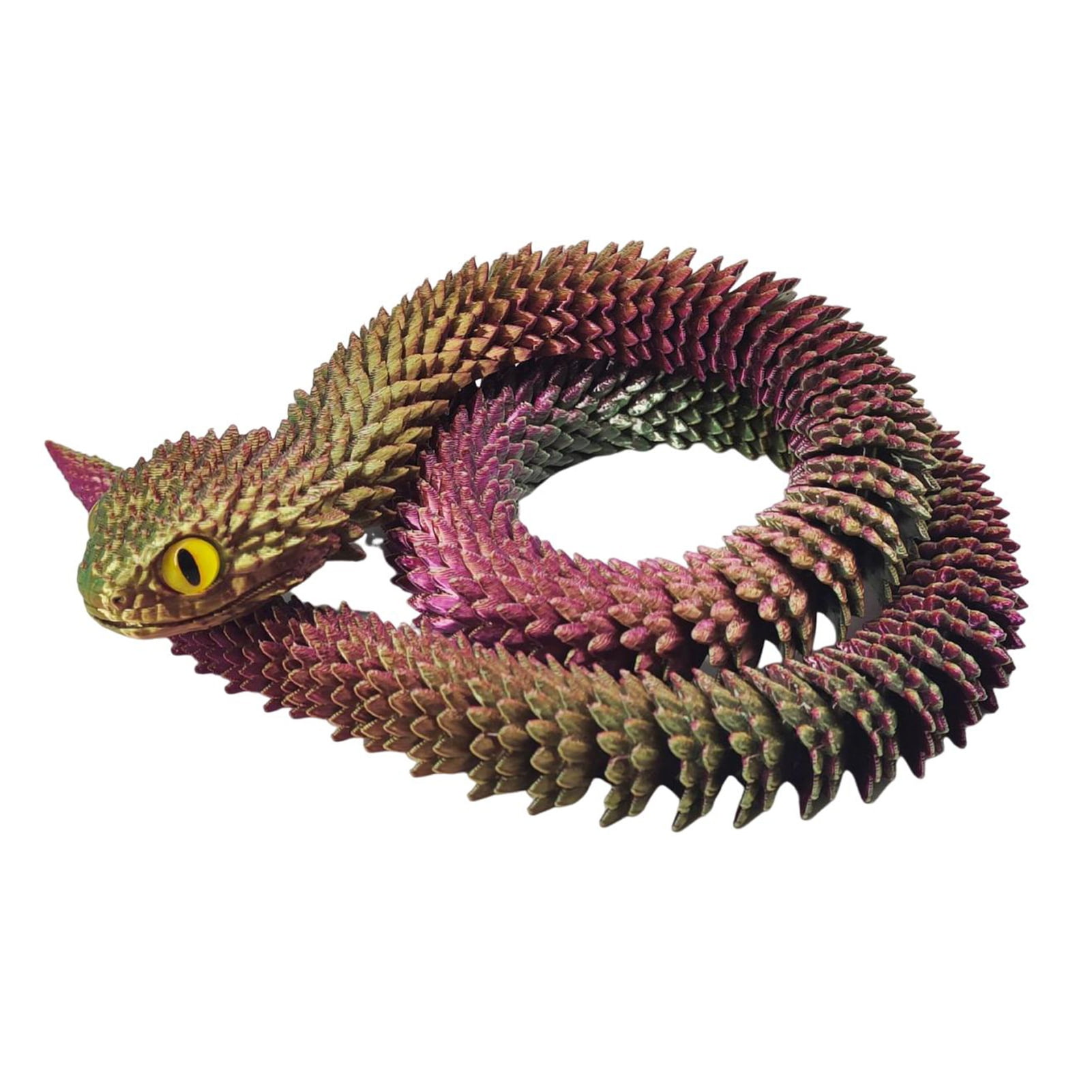 HomeCozy 3D Printed Snake Toy Articulated Viper Figurine Fidget Snake ...