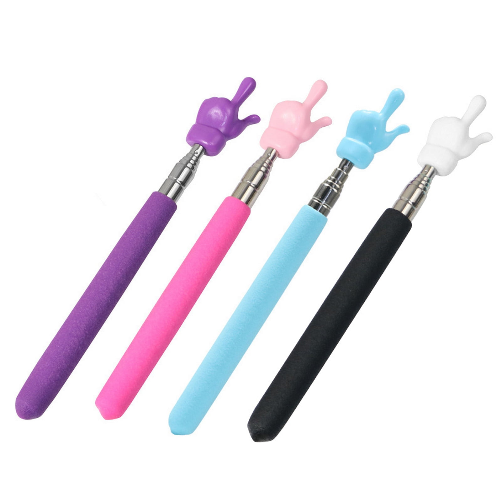 HomeCozy 4Pcs Pointing Sticks Extendable Handle Flexible Finger Shape ...