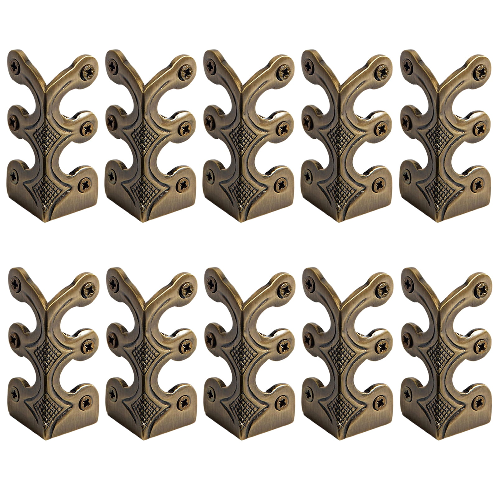 HomeCozy 5/10/15 Pcs Corner Protectors with Screws Vintage Style Solid ...