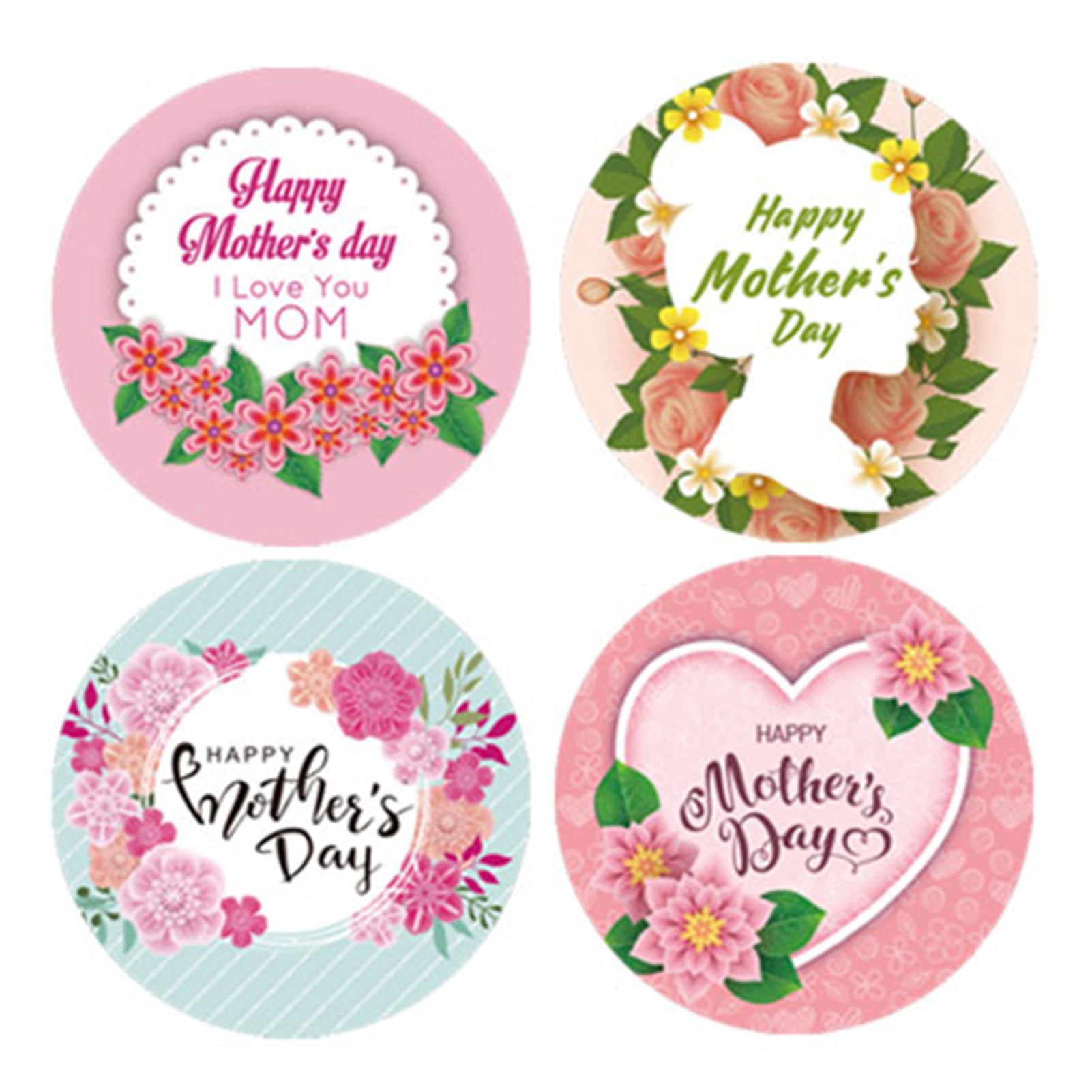 HomeCozy 500Pcs Gift Seal Label Easy to Paste Flower Letter Printing ...