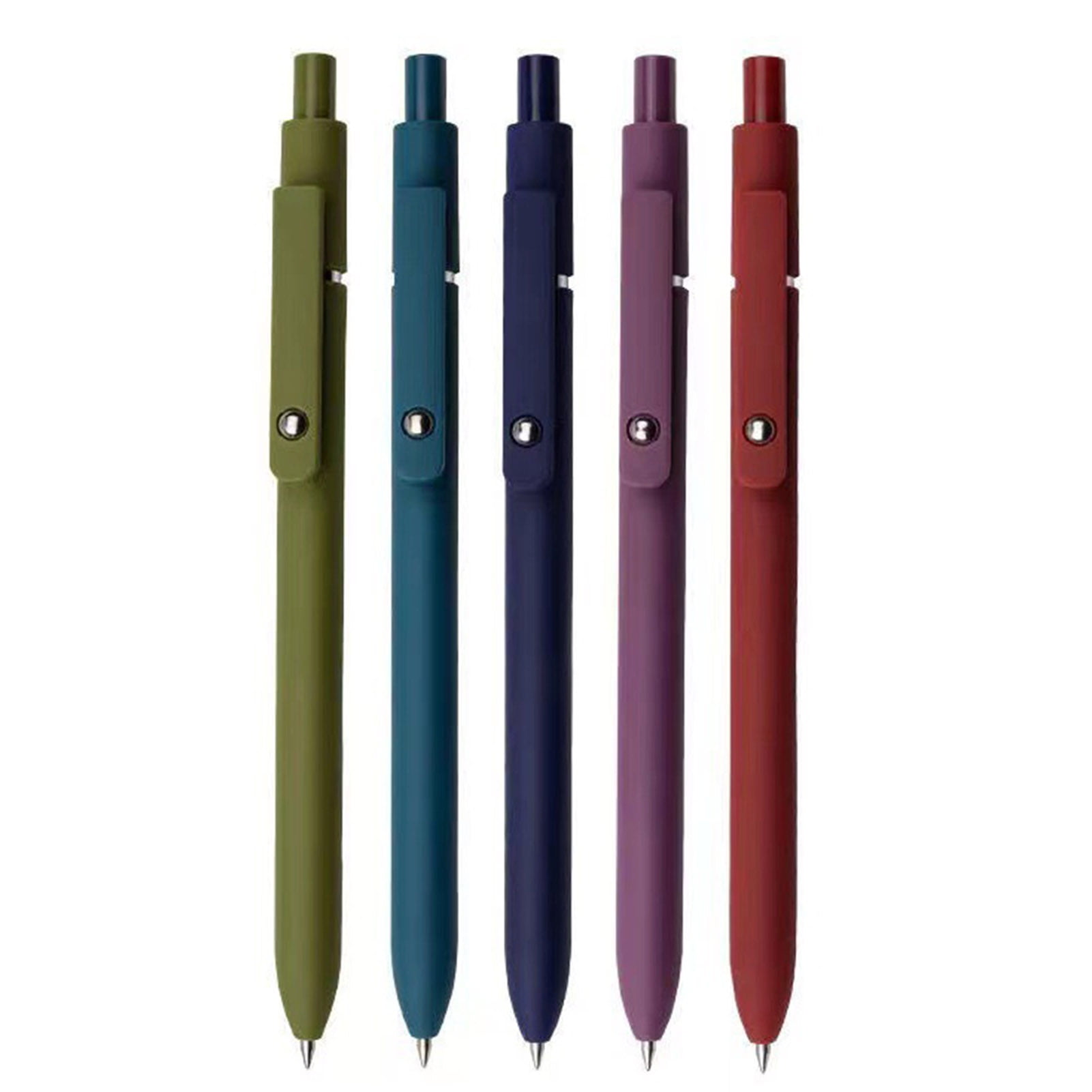 HomeCozy 5Pcs Gel Pen Set 0.5mm Quick Dry Black Ink Pens Fine Point ...