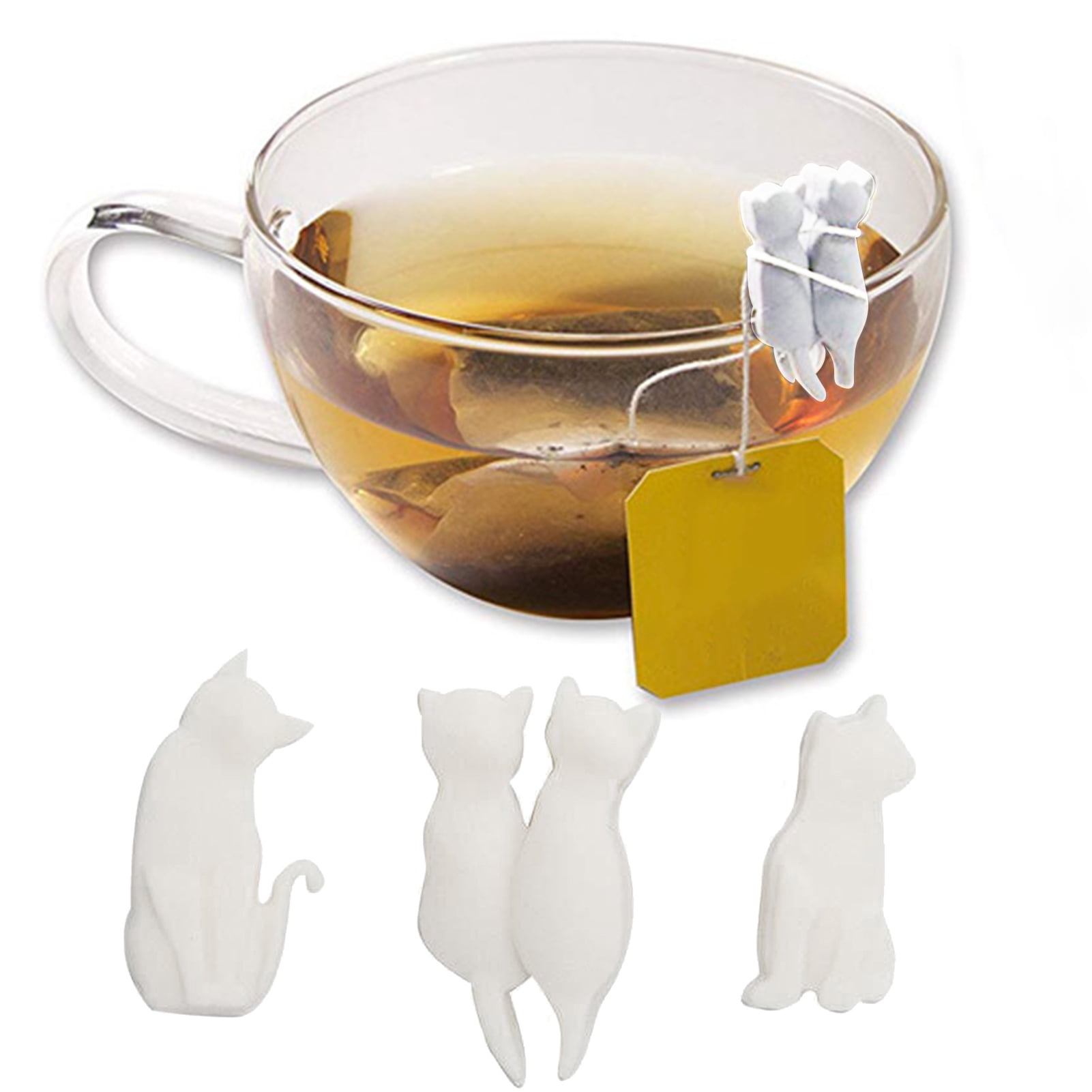HomeCozy 6Pcs Tea Bag Clips Food Grade Heat-Resistant Reusable Silicone ...