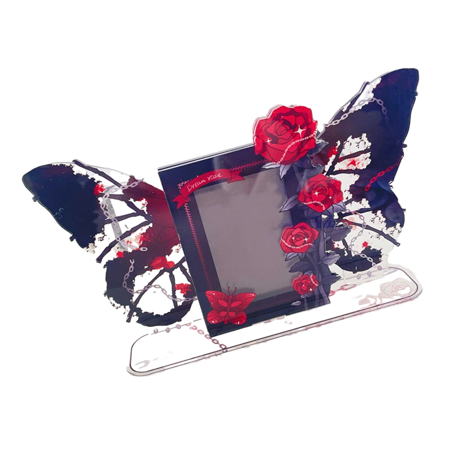 HomeCozy Acrylic Kpop Photocard Holder Rose Lily Flower Theme Heavy ...