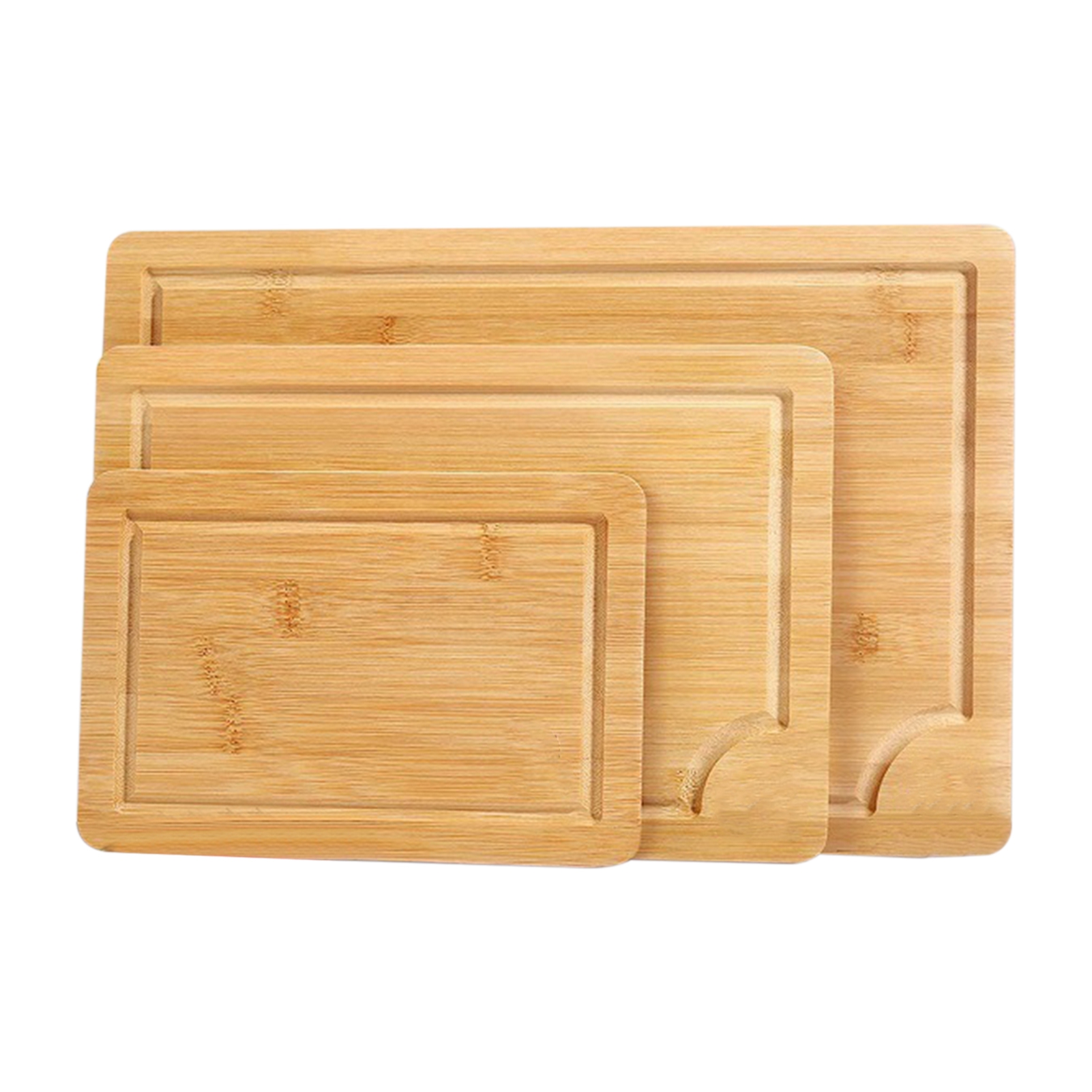 HomeCozy Bamboo Cutting Boards for Kitchen Meal Prep & Serving Multi ...