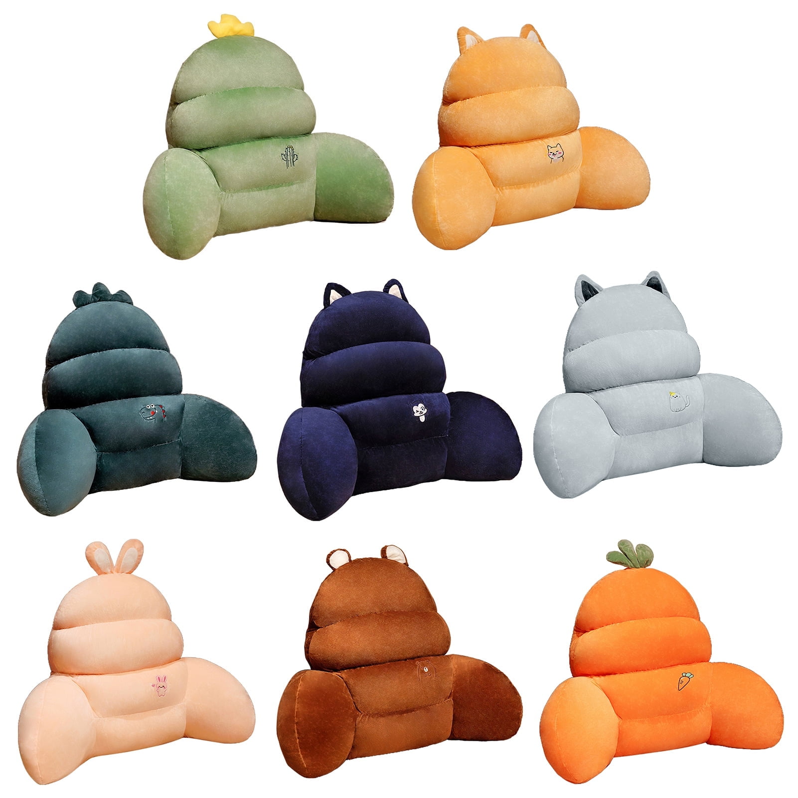 HomeCozy Bed Rest Reading Pillow with Arm Support Zipper Design Super ...