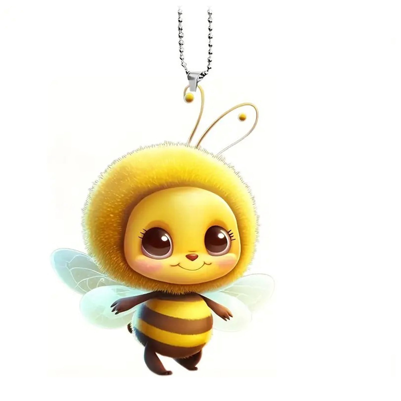 HomeCozy Bee Hanging Ornament 2D Flat Acrylic Baby Bee Pendant Cartoon ...