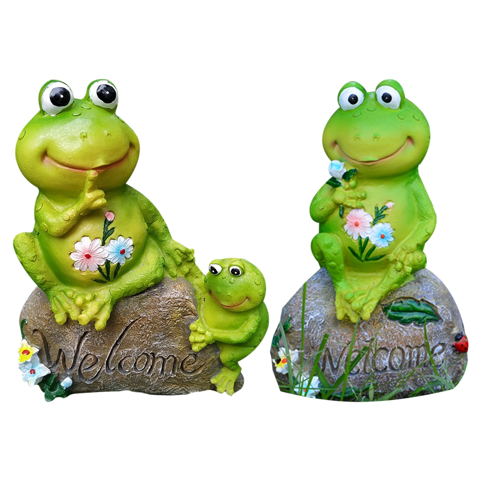 HomeCozy Big Eyes Vivid Appearance Eco-friendly Frog Statue Lovely Frog ...