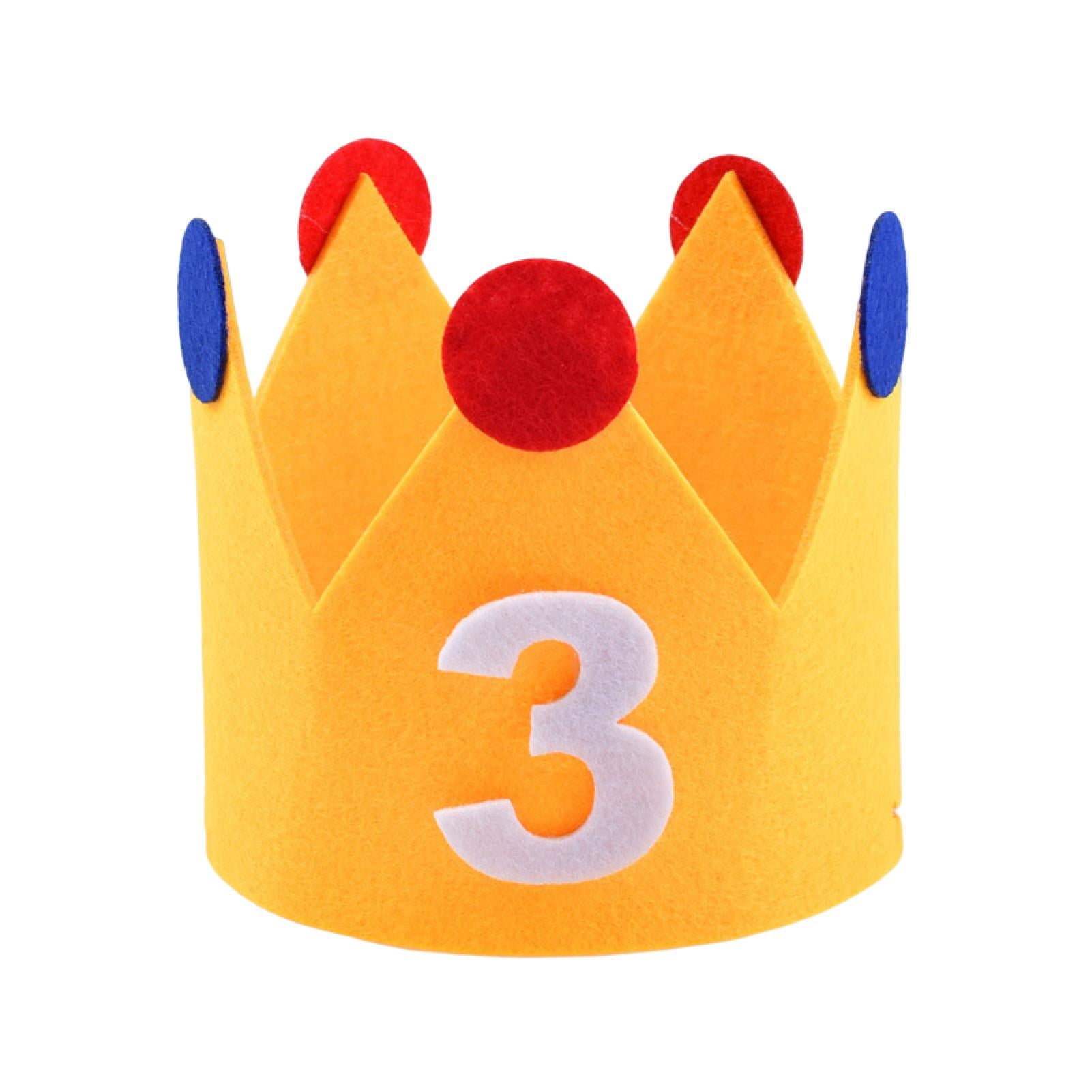 HomeCozy Birthday Party Hat Comfortable Size Handmade Crown Shape Wide ...
