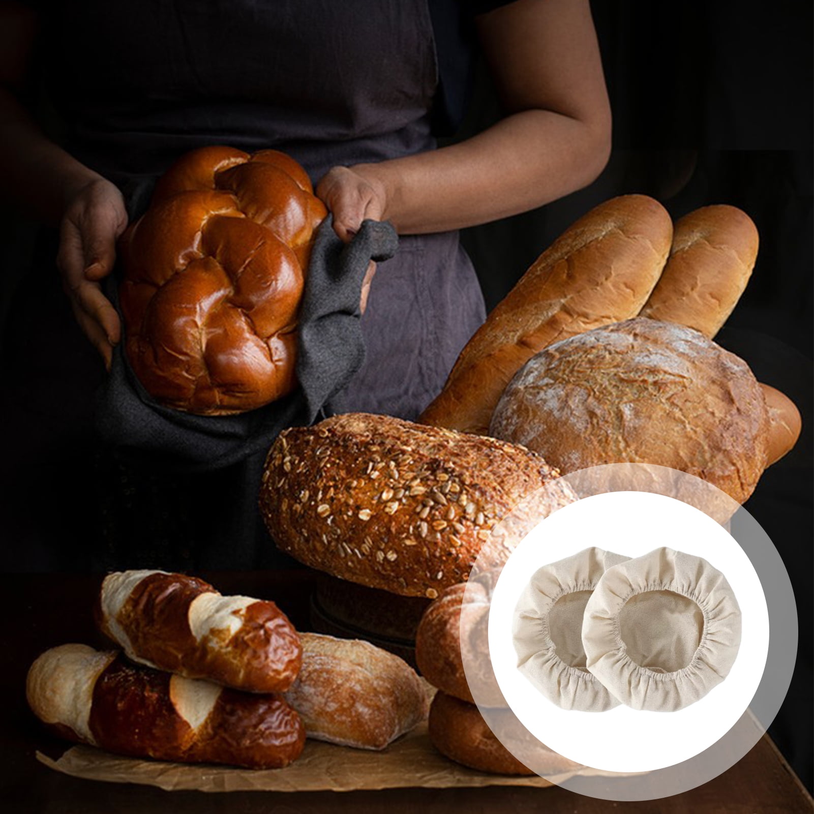 HomeCozy Bread Basket Liner Cloth Banneton Proofing Basket Liner Cloth ...