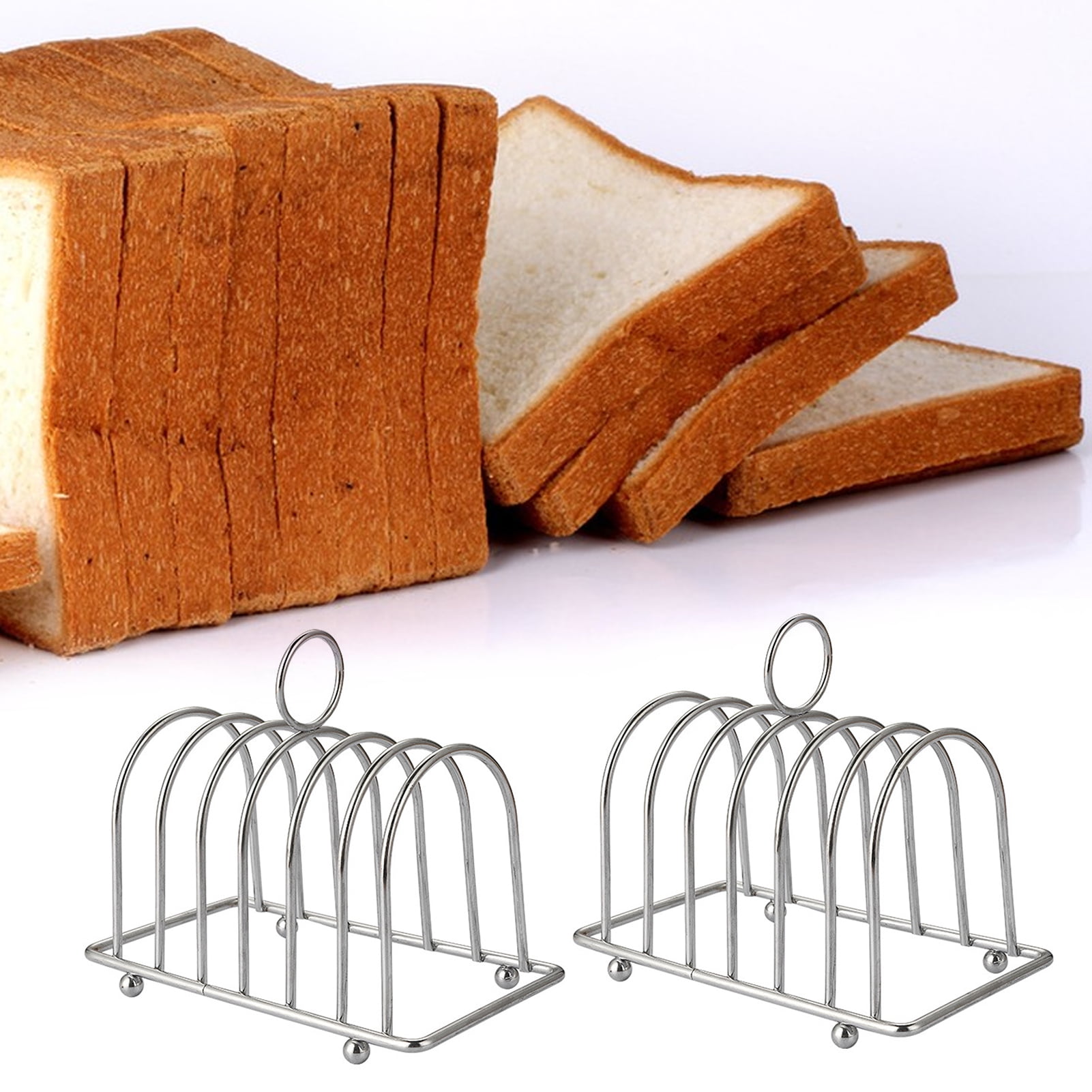 HomeCozy Bread Rack Non-deformable Loop Carry Handle Non-Stick Ball ...