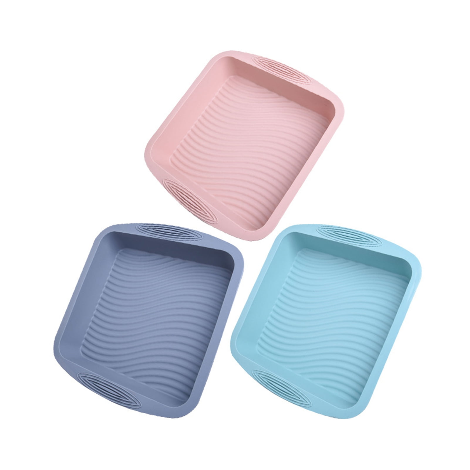 HomeCozy Cake Pan Wavy Grain Easy Release Non-Stick Food Grade Silicone ...