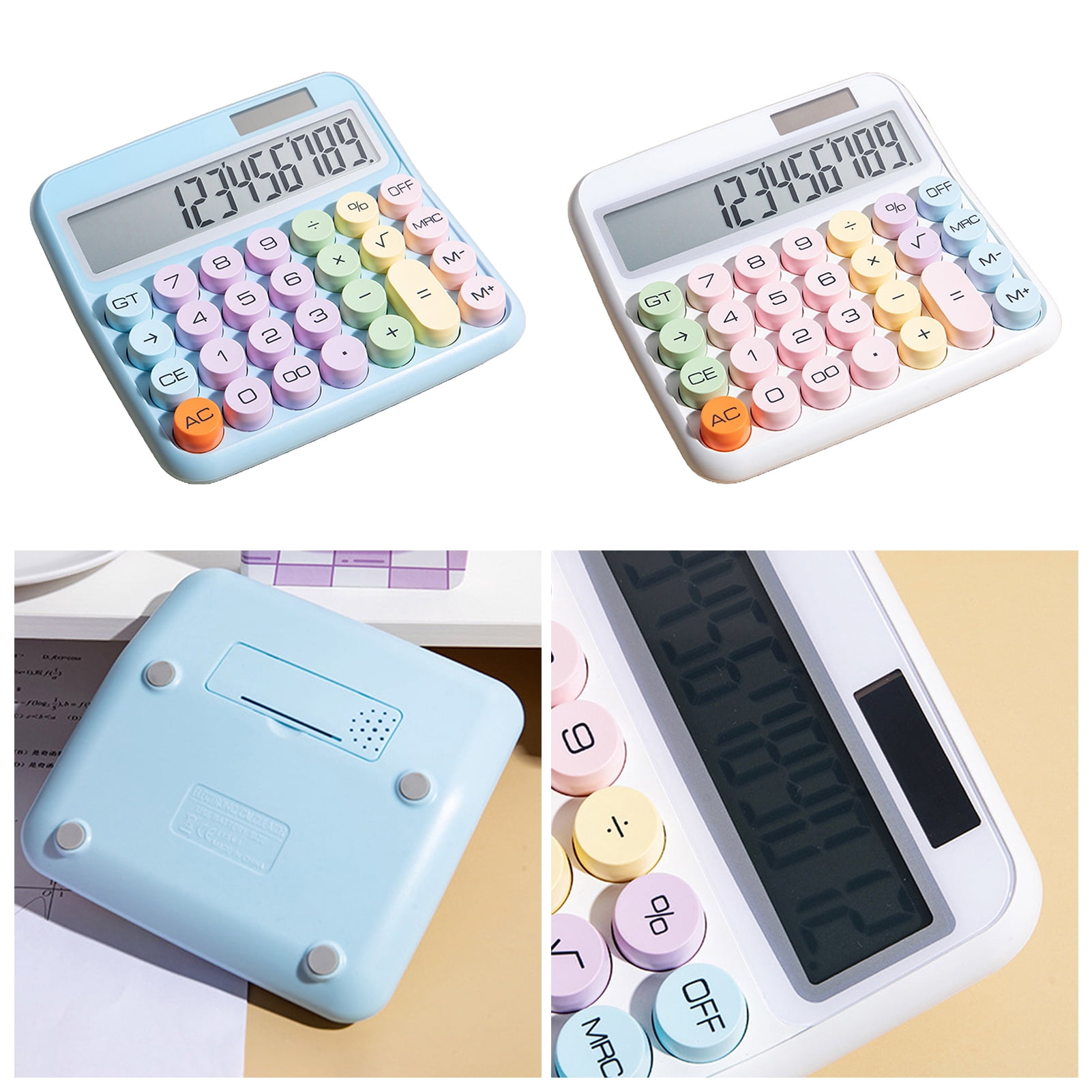 HomeCozy Calculator Vintage Typewriter Style Solar Powered Large Screen ...