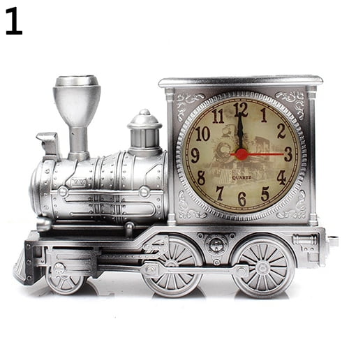 HomeCozy Cartoon Locomotive Train Alarm Clock Retro Engine Design Table ...