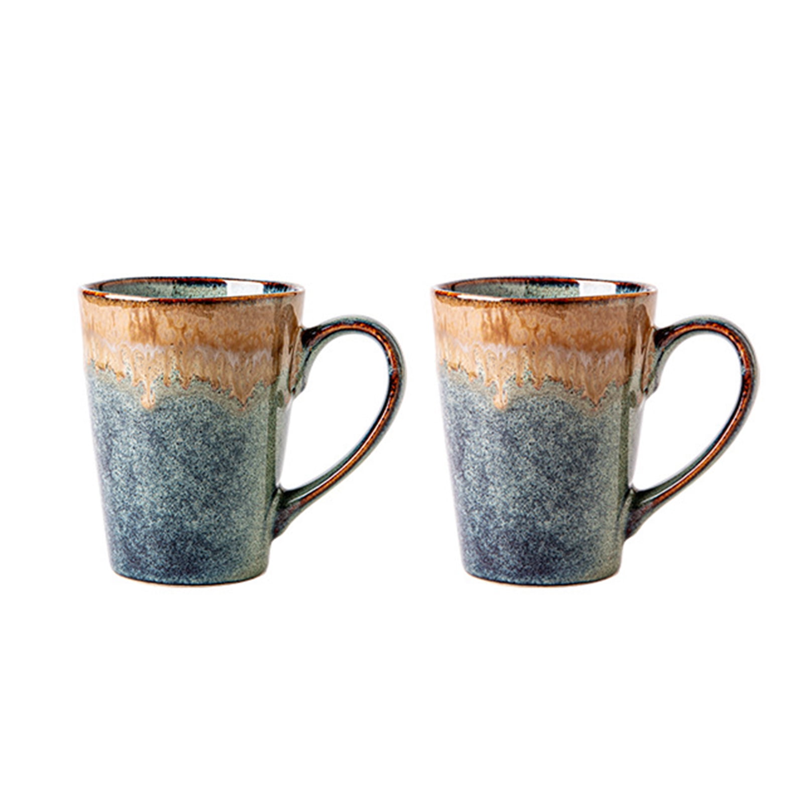 HomeCozy Ceramic Travel Coffee Mug with Handle And Lid 420ml Portable ...