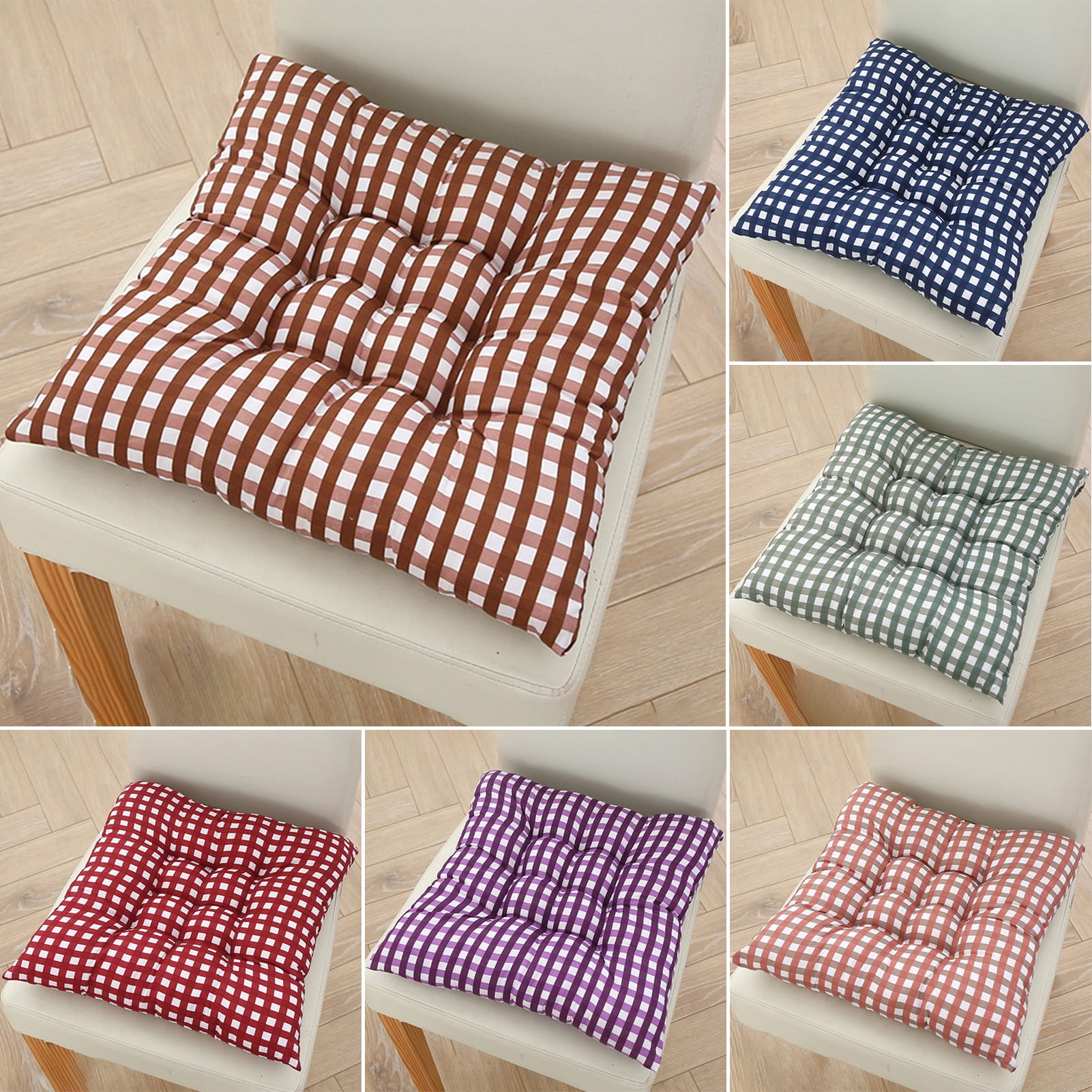 HomeCozy Chair Cushion Bright Color Breathable Cotton Strong ...