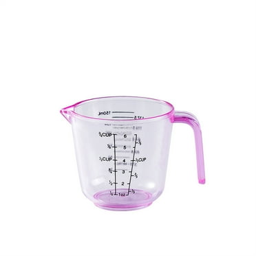 Farfi Clear Scale Measuring Cup with Handle Plastic Graduated Measuring ...