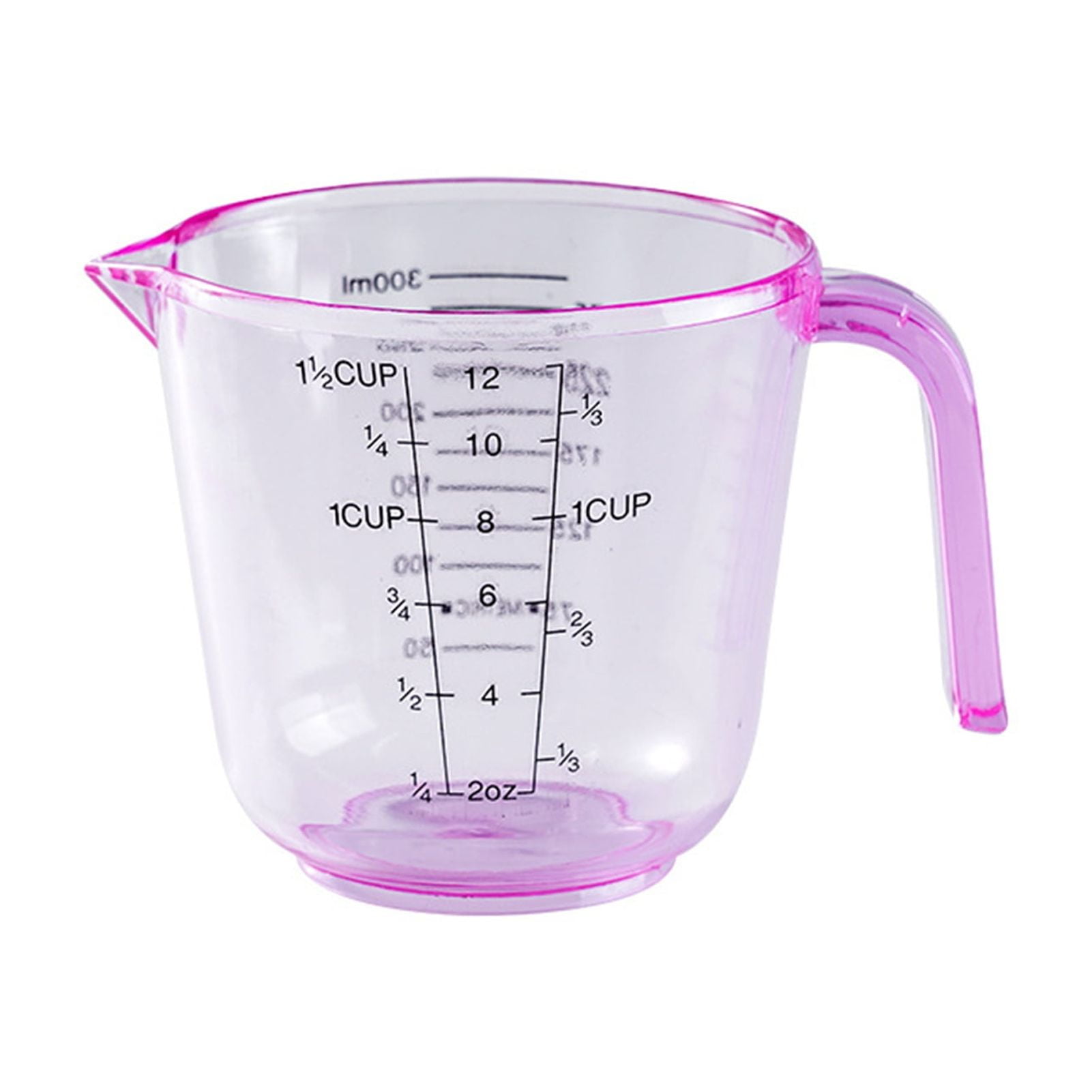 HomeCozy Clear Scale Measuring Cup with Handle Plastic Graduated ...