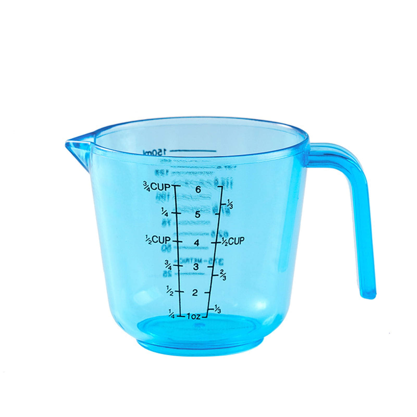 HomeCozy Clear Scale Measuring Cup with Handle Plastic Graduated ...