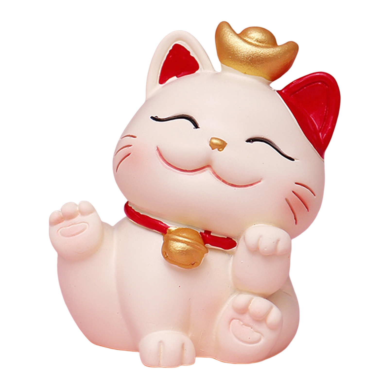 HomeCozy Cute Expression Multi Postures Lucky Cat Figure with Golden ...