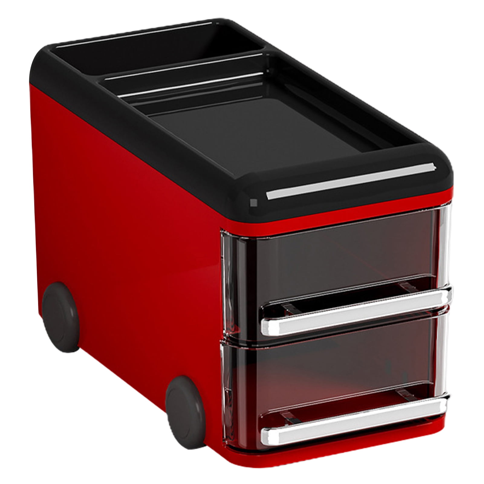 HomeCozy Desktop Storage Box Pull-out Clear Drawer Large Capacity Cute ...