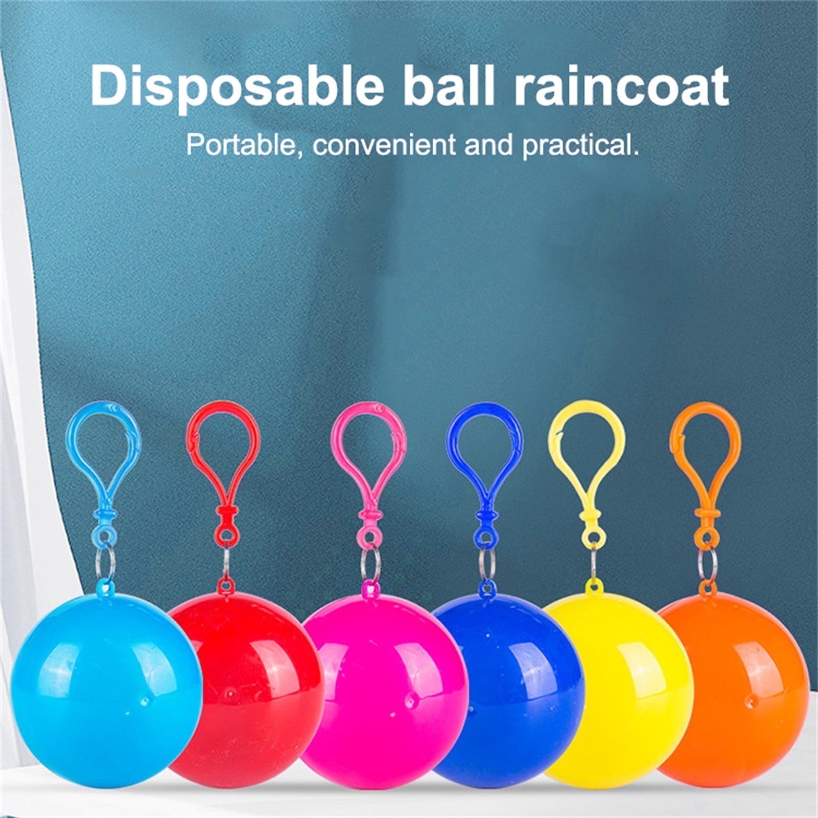 HomeCozy Disposable Rain Ponchos Water Repellent Easy to Carry Compact ...