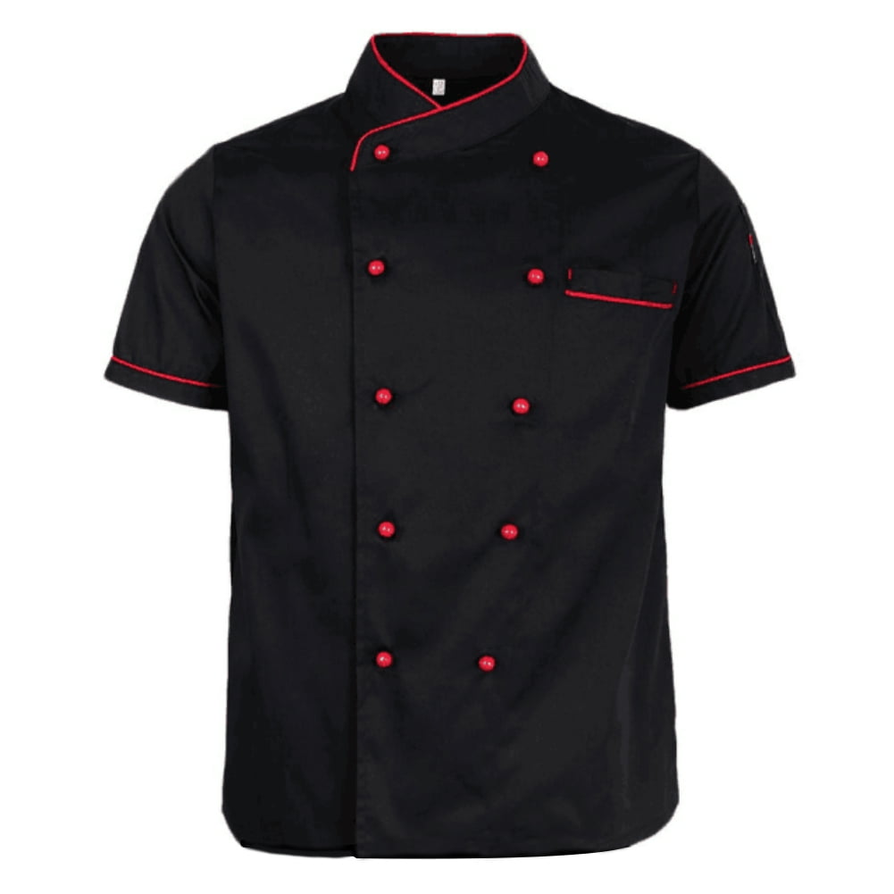HomeCozy Double Breasted Short Sleeve Chef Costume Restaurant Hotel ...