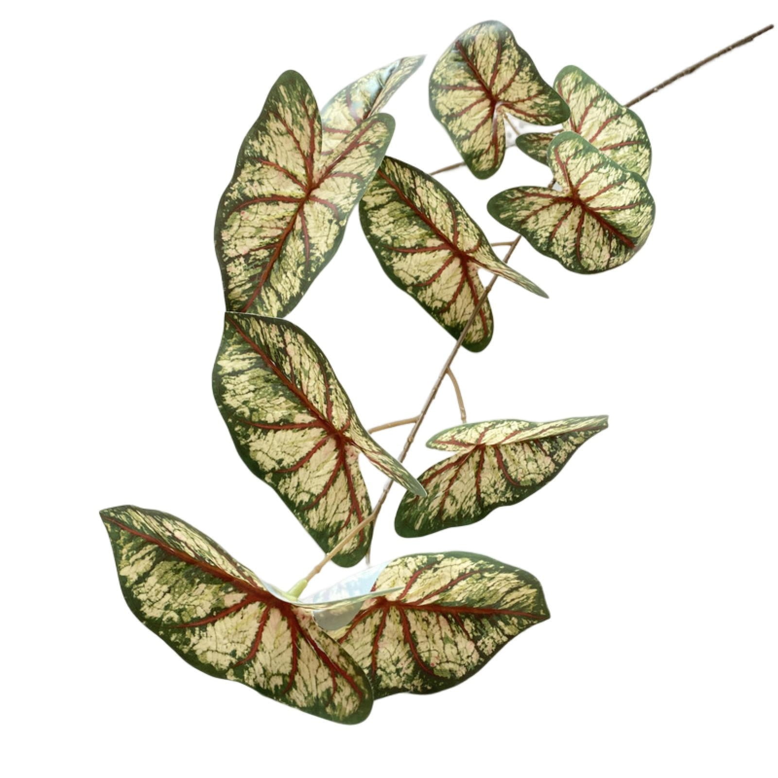 HomeCozy Fake Taro Leaves 3D Printing Colorful Plastic Leaves DIY Scene ...