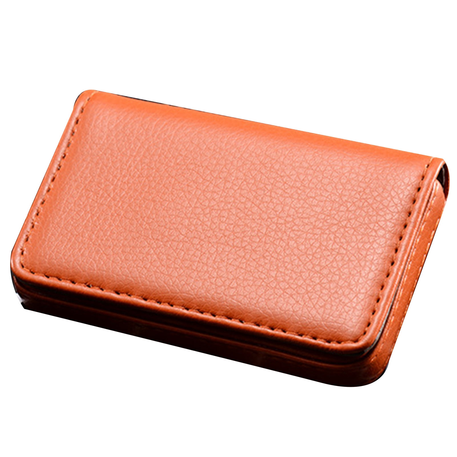 HomeCozy Faux Leather Business Card Holder with Magnetic Closure Slim ...