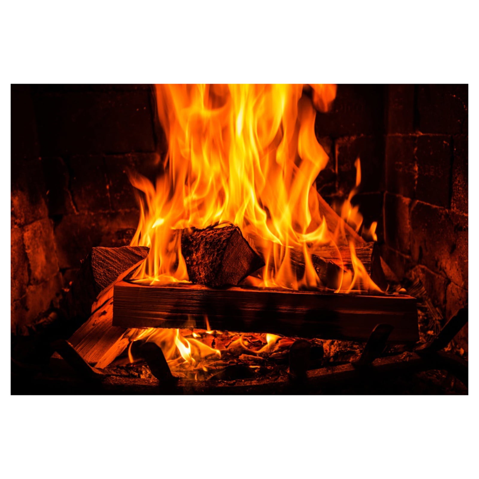 HomeCozy Fireplace Burning Firewood Studio Photography Photo Props ...
